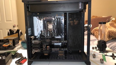 "COSK" - a wooden PC desk with a computer inside » builds.gg
