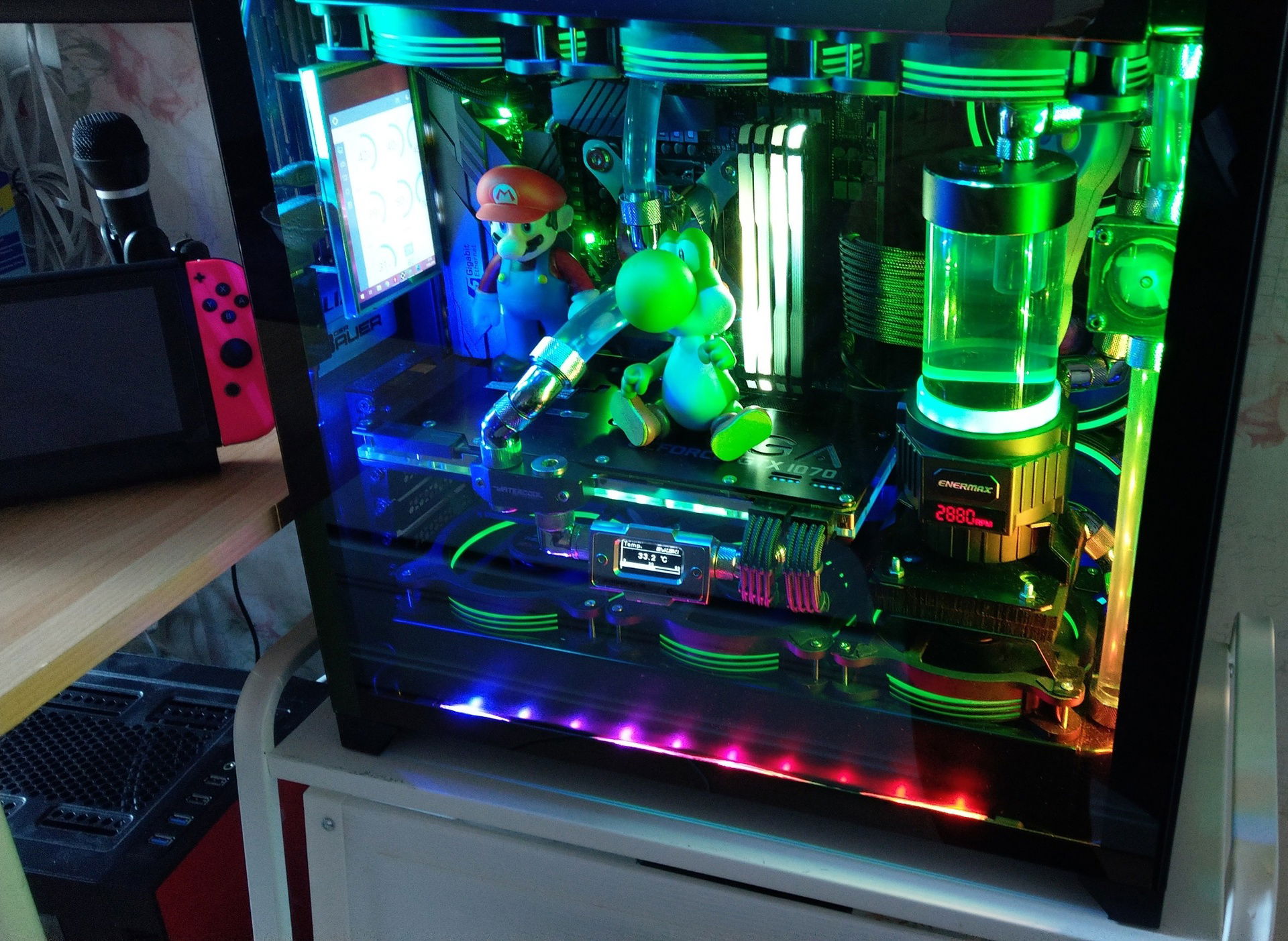 Lian Li PC-O11 Dynamic Tripple Radiator feat. Yoshi and Mario » builds.gg