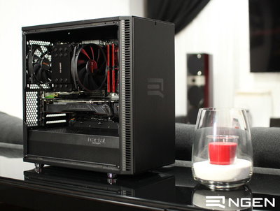 Lian Li O11 XL, custom loop, front distro plate, black & yellow » builds.gg