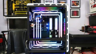 "COSK" - a wooden PC desk with a computer inside » builds.gg