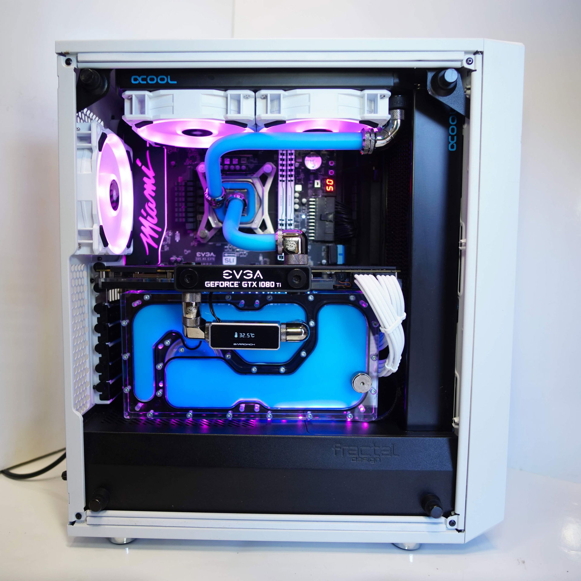 Miami Vice (Meshify C Custom Loop) » builds.gg