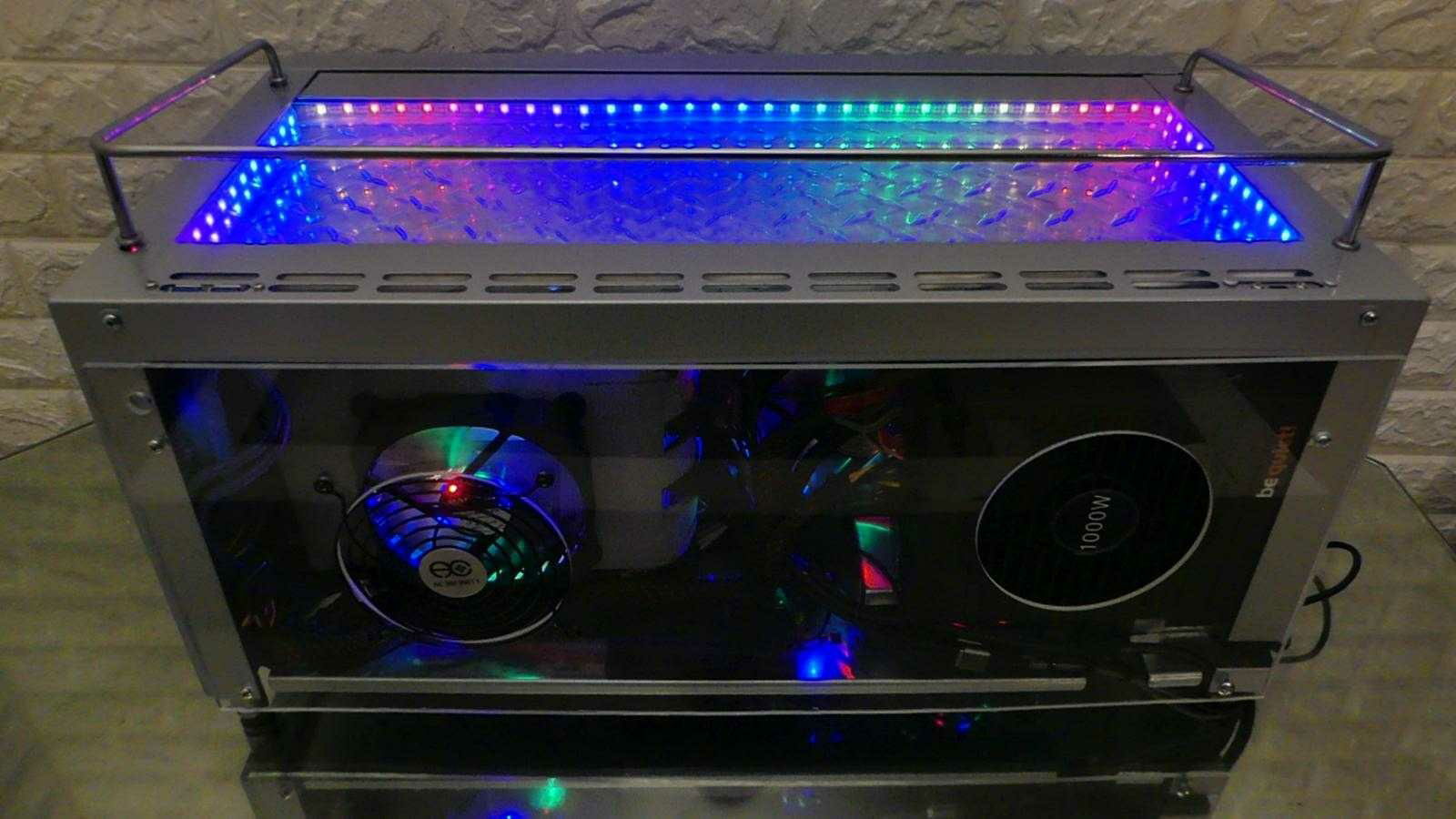 Red Bull Mini Fridge PC - Diamond Plate Infinity Mirror » builds.gg