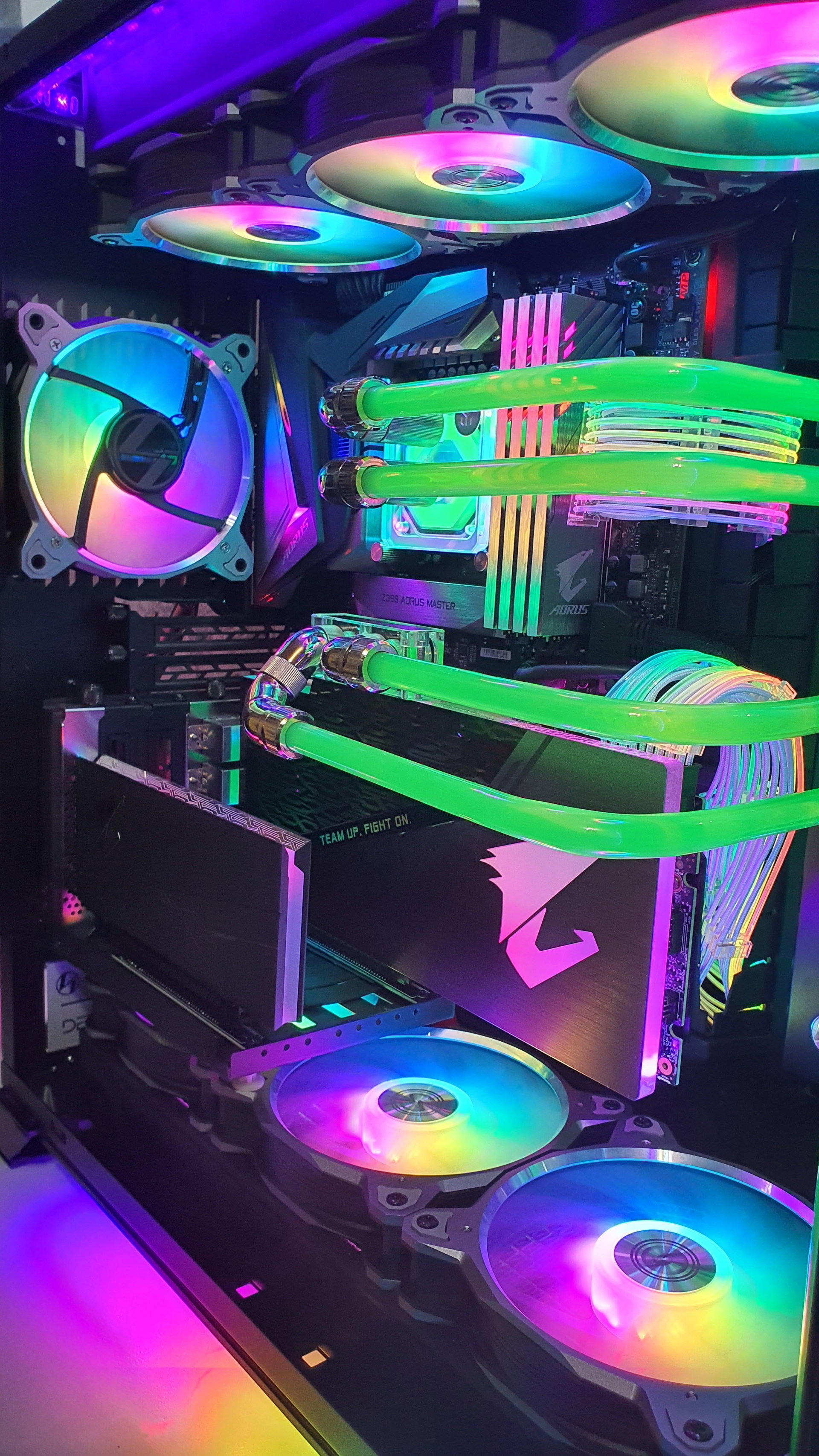 Lian-Li O11 Dynamic XL Black Custom WaterCooled EKWB Aorus Build ...