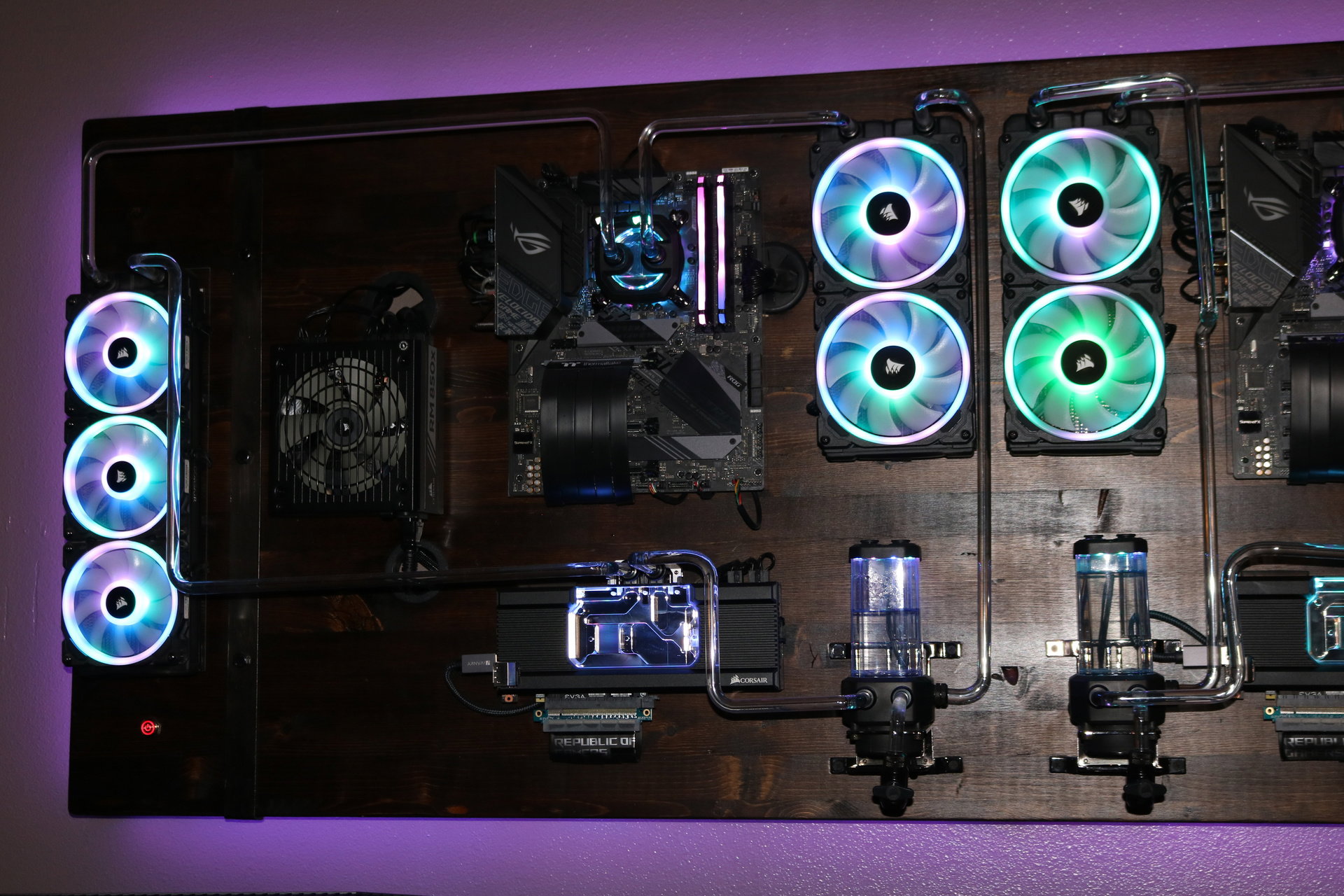 The ultimate open loop liquid cooled hand-crafted WallPC » builds.gg