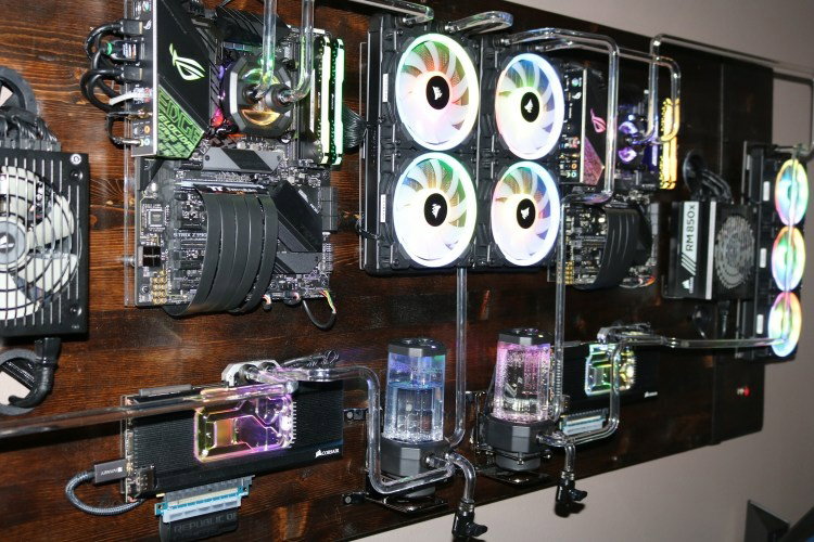 The ultimate open loop liquid cooled hand-crafted WallPC » builds.gg