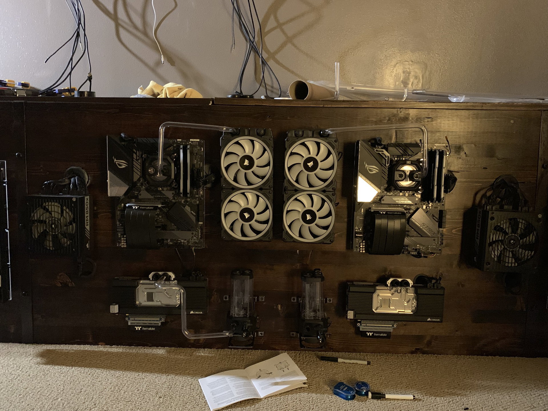 The ultimate open loop liquid cooled hand-crafted WallPC » builds.gg