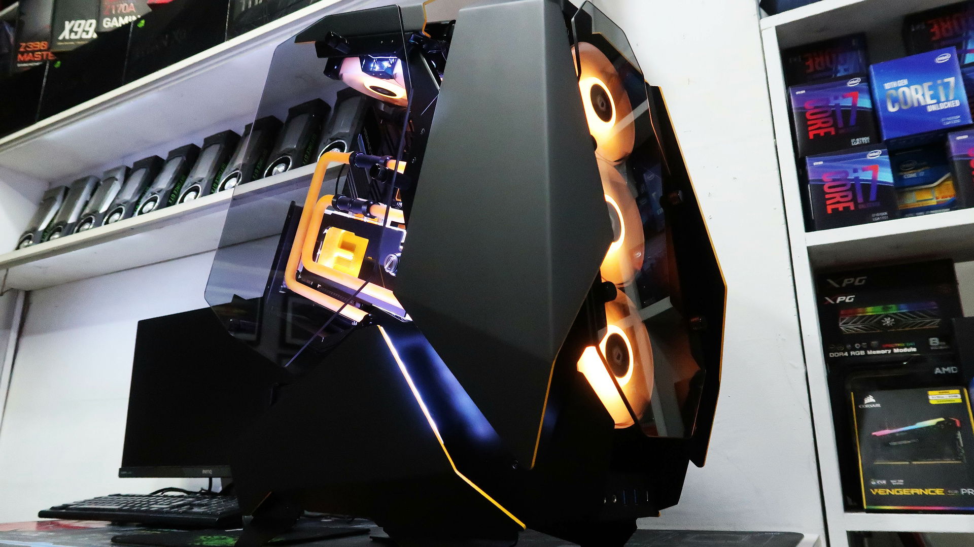 Custom Pc Build #81 "EVE" A futuristic gaming pc on a Jonsbo Mod-5 case ...