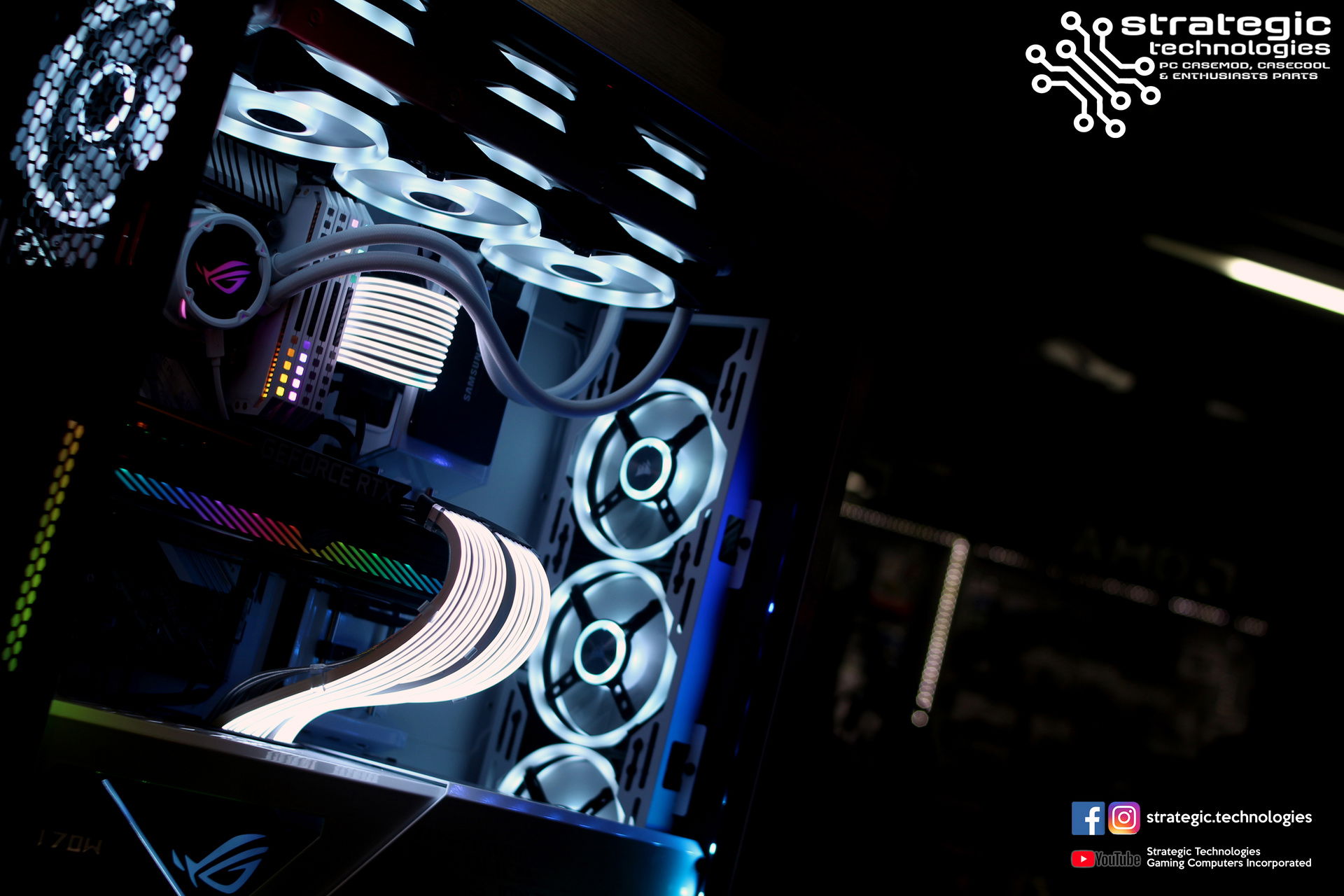 ALL ROG WHITE GAMING PC i9 10900K , ROG STRIX RTX 3080, ROG HELIOS ...