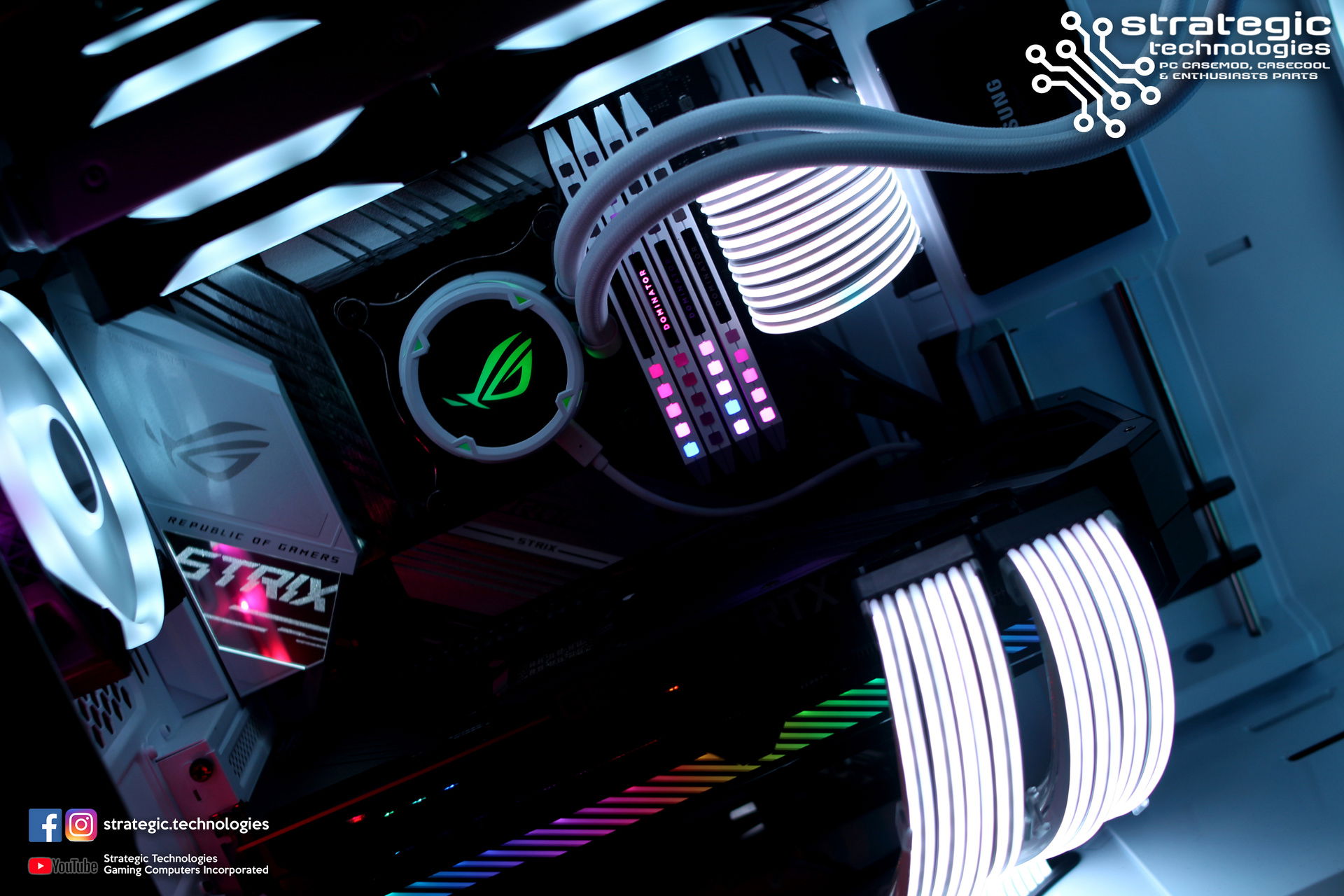 ALL ROG WHITE GAMING PC i9 10900K , ROG STRIX RTX 3080, ROG HELIOS ...