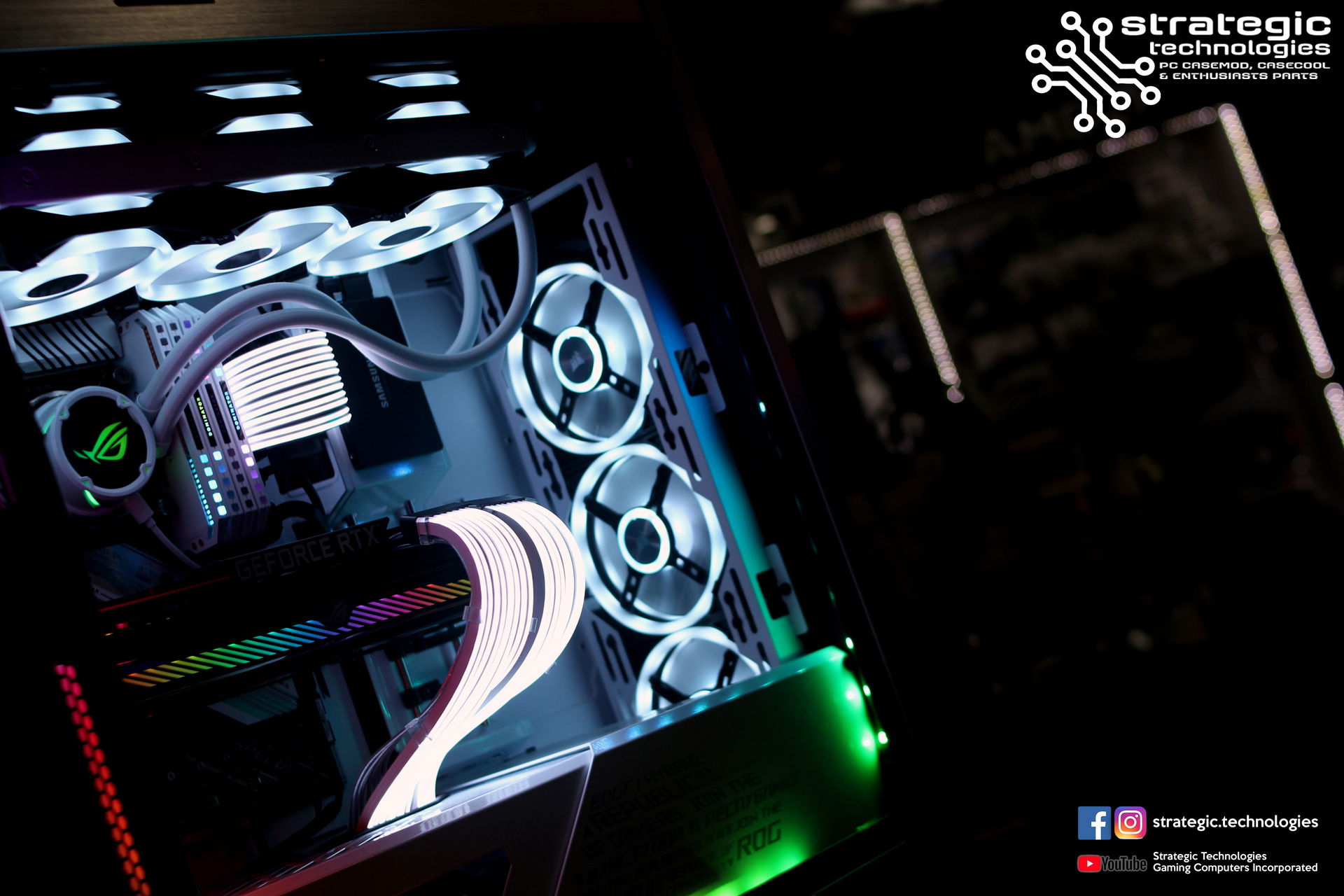 ALL ROG WHITE GAMING PC i9 10900K , ROG STRIX RTX 3080, ROG HELIOS ...