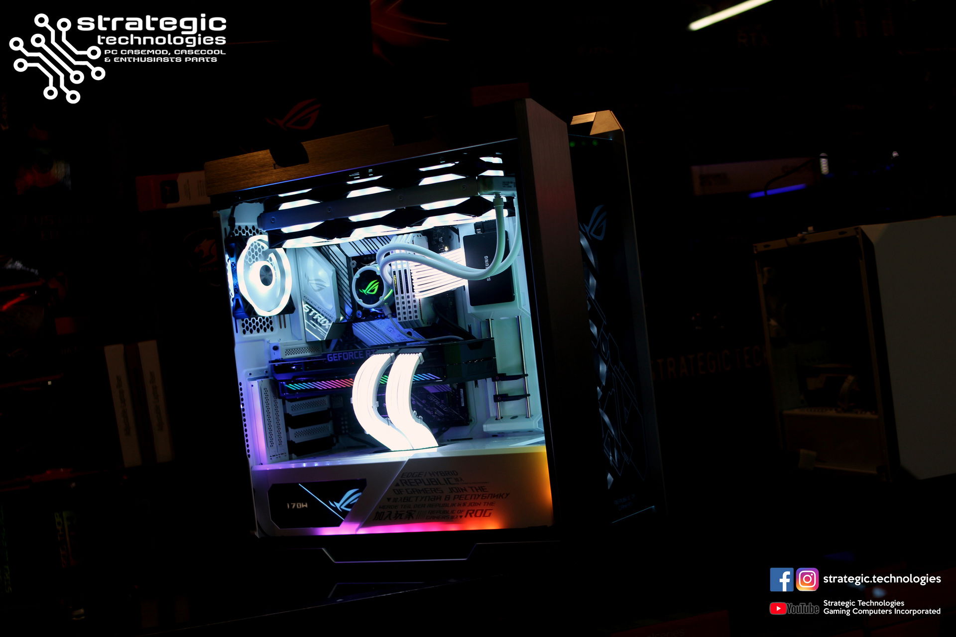 ALL ROG WHITE GAMING PC i9 10900K , ROG STRIX RTX 3080, ROG HELIOS ...