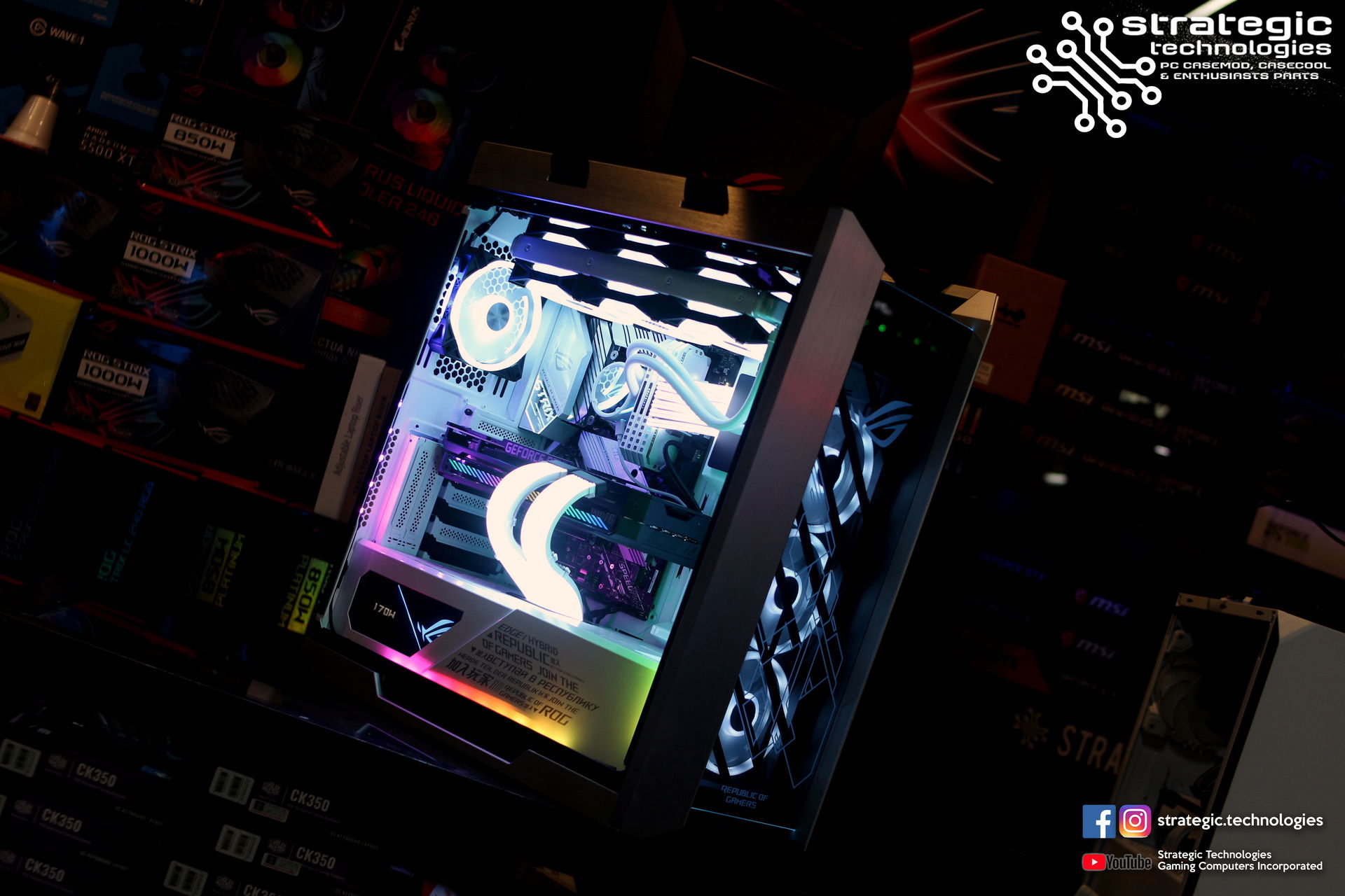 ALL ROG WHITE GAMING PC i9 10900K , ROG STRIX RTX 3080, ROG HELIOS ...