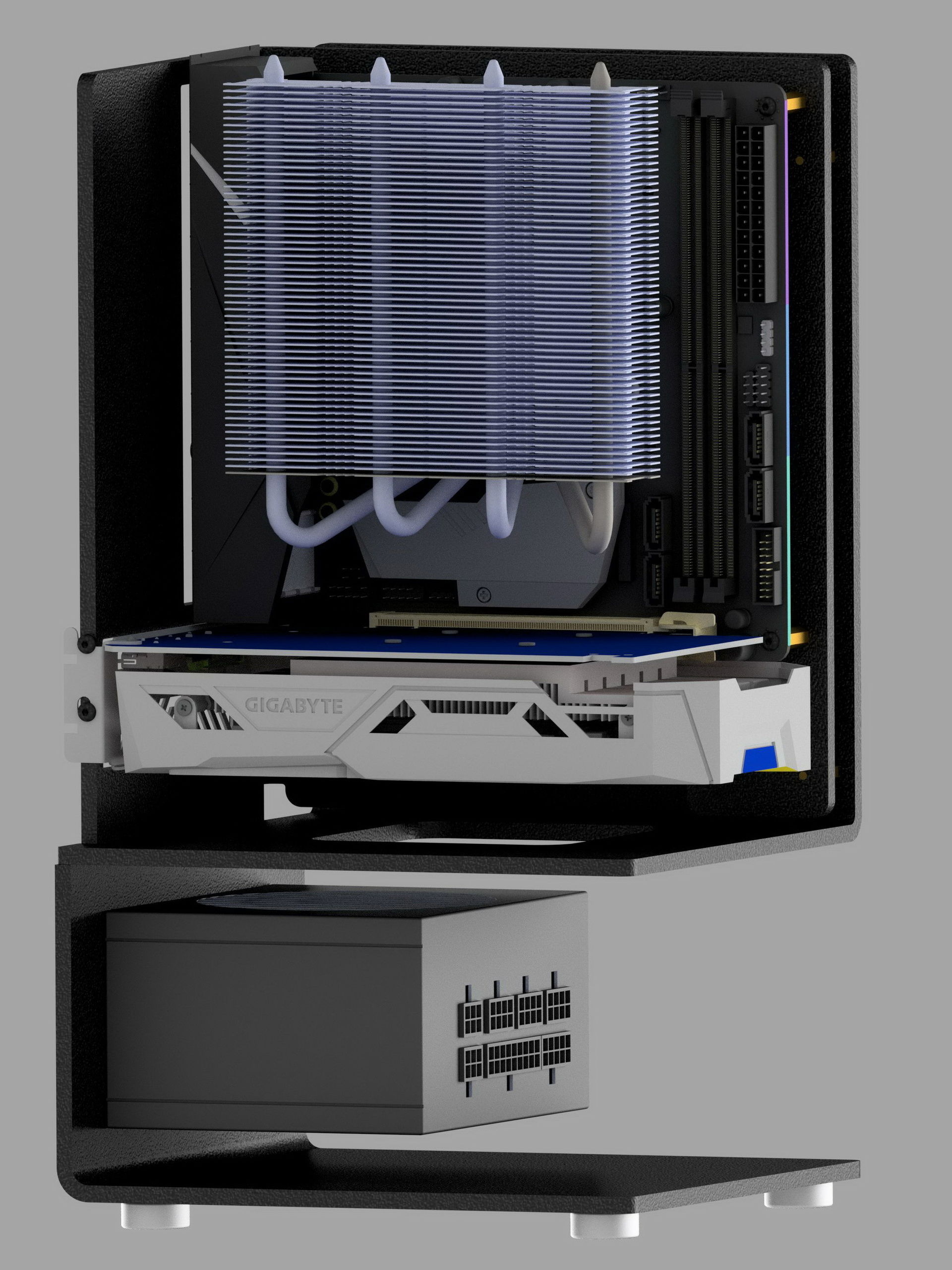 Open Case ITX Sandblasted with clear lacquer » builds.gg