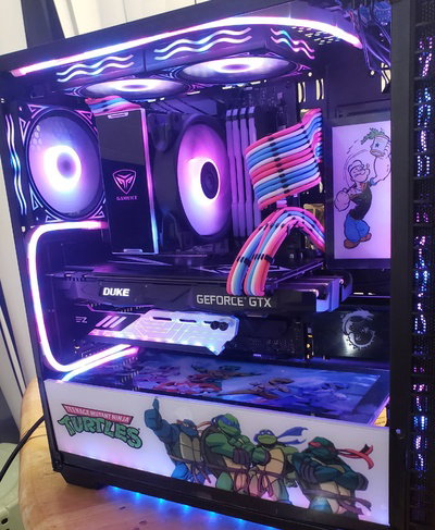 "COSK" - a wooden PC desk with a computer inside » builds.gg