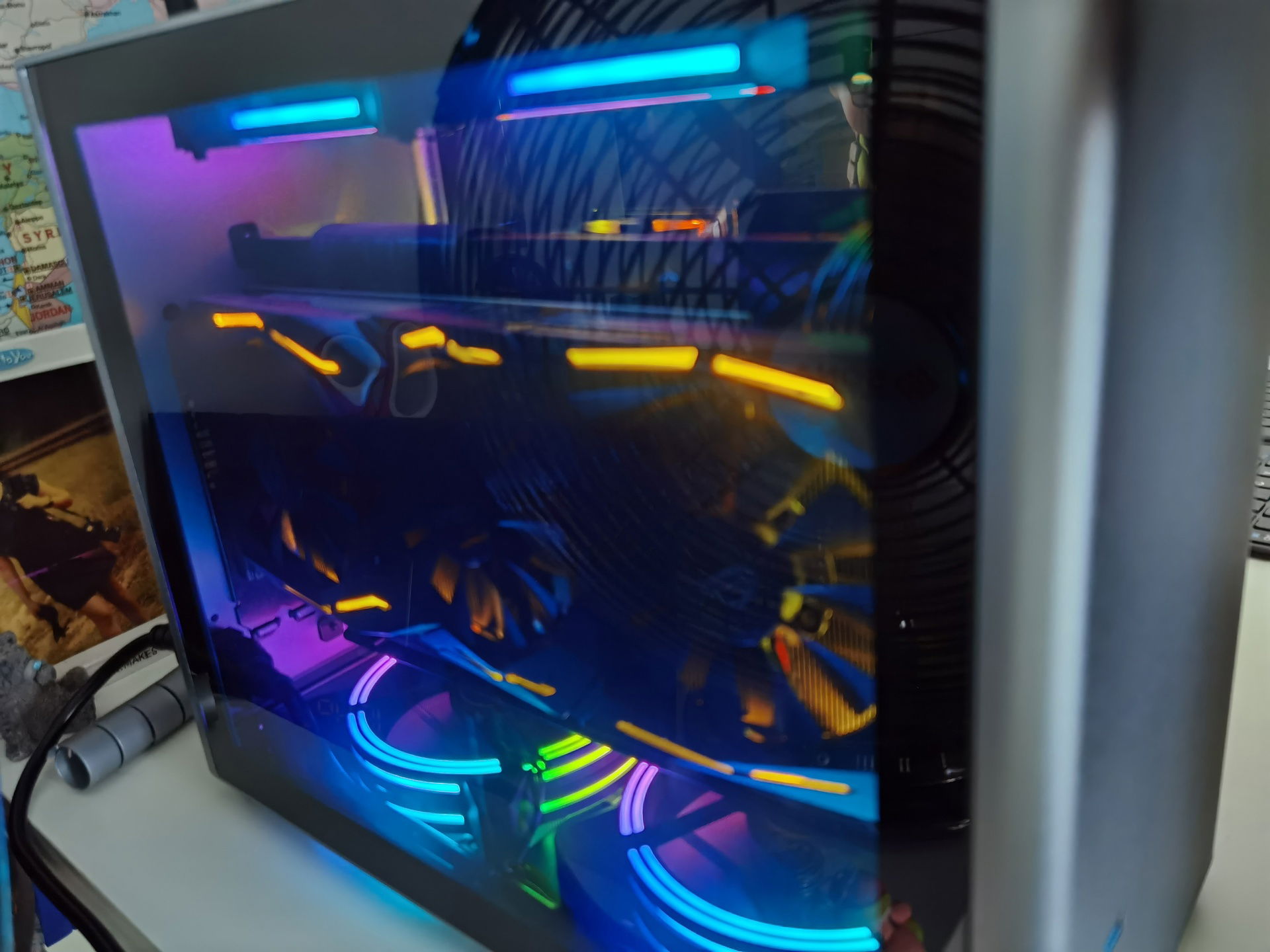 ROG themed SFFPC. Full RGB in a Jonsbo A4 double-sided tinted glass ...