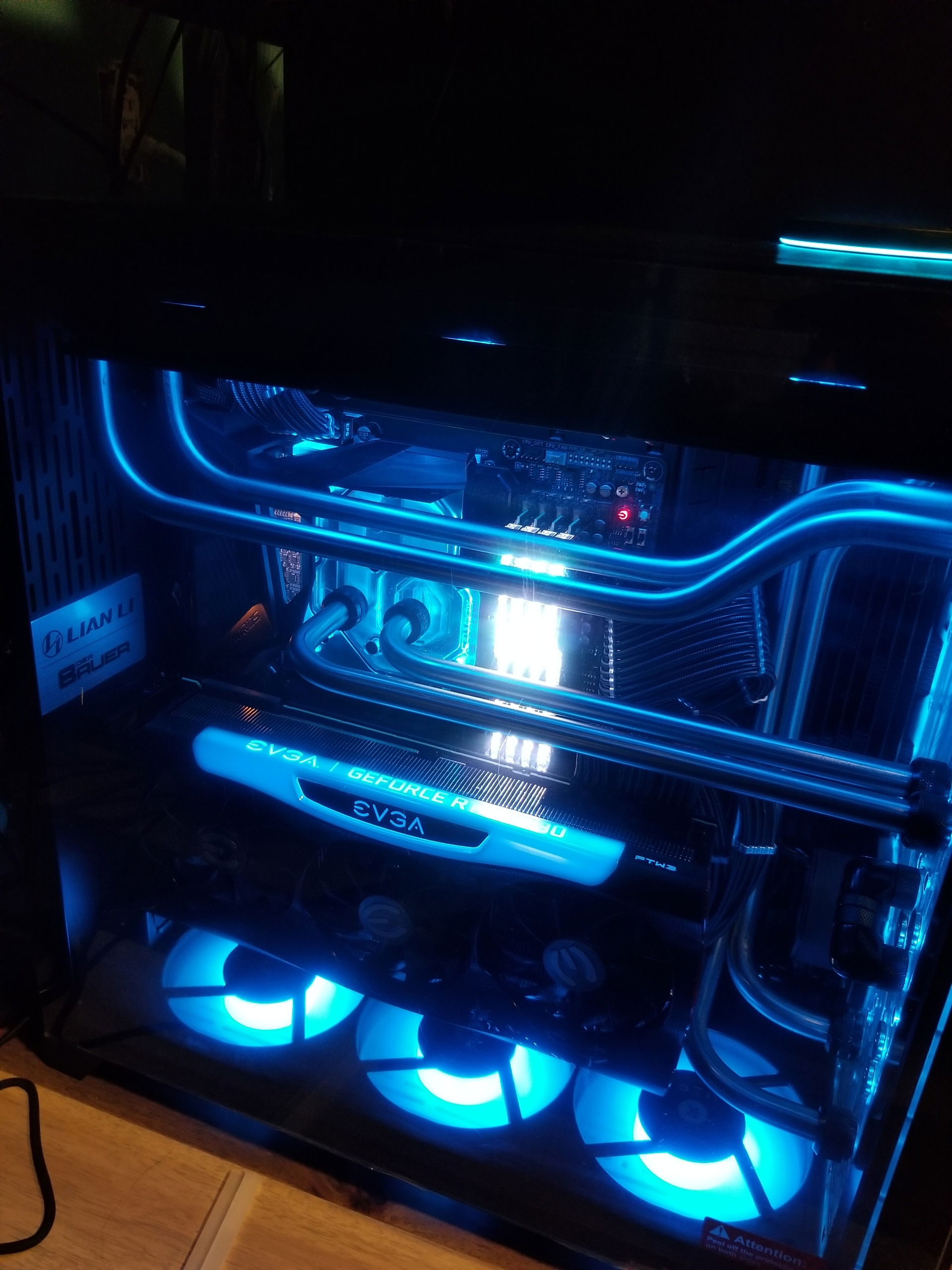 Stainless "pipe dream" PC build w/ custom built desk! » builds.gg