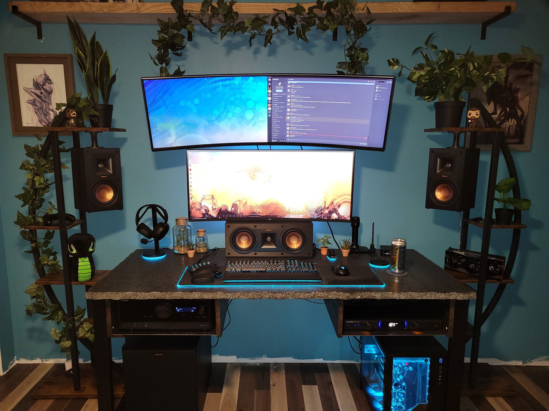 Stainless "pipe dream" PC build w/ custom built desk! » builds.gg