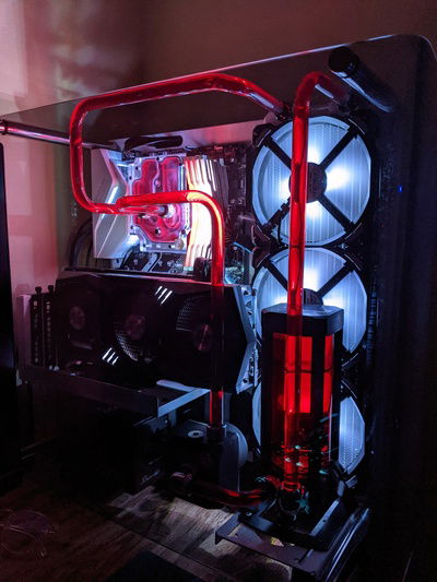 Custom Pc Build #40 "Genesis" Lian Li Dk-04 Beastly Watercooled Desk PC ...