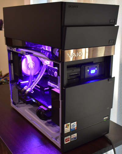 Lian Li O11 XL, custom loop, front distro plate, black & yellow » builds.gg