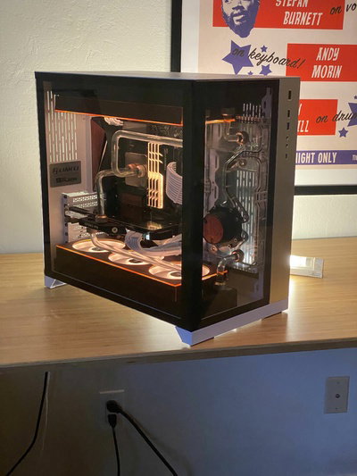 "COSK" - a wooden PC desk with a computer inside » builds.gg
