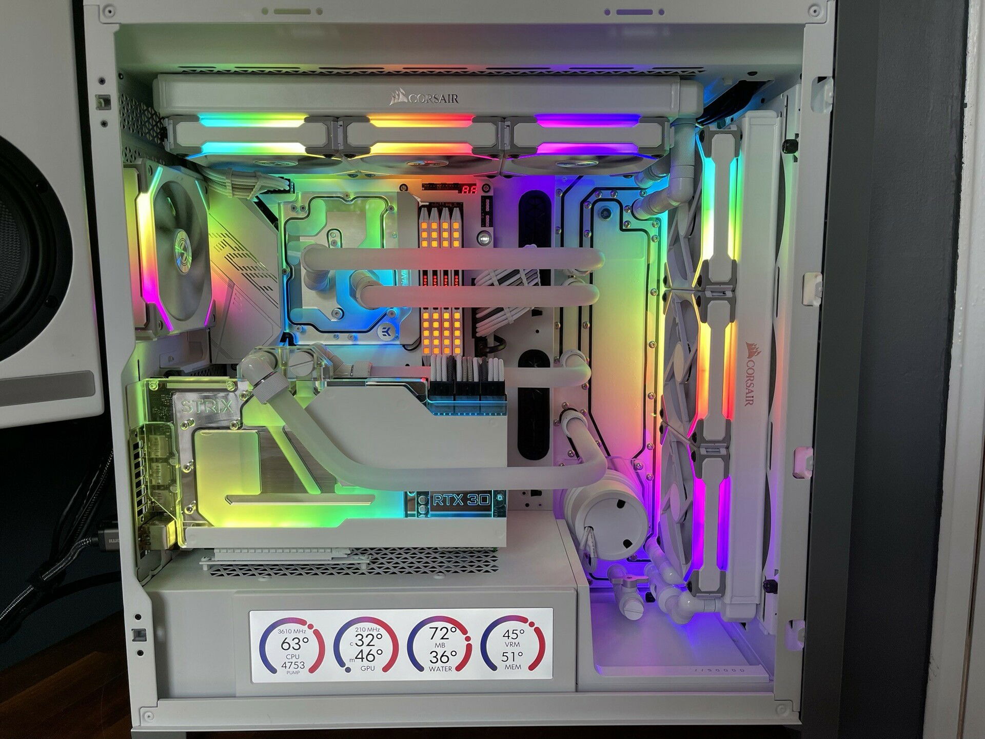 Corsair 5000D All White Watercooled Build » builds.gg