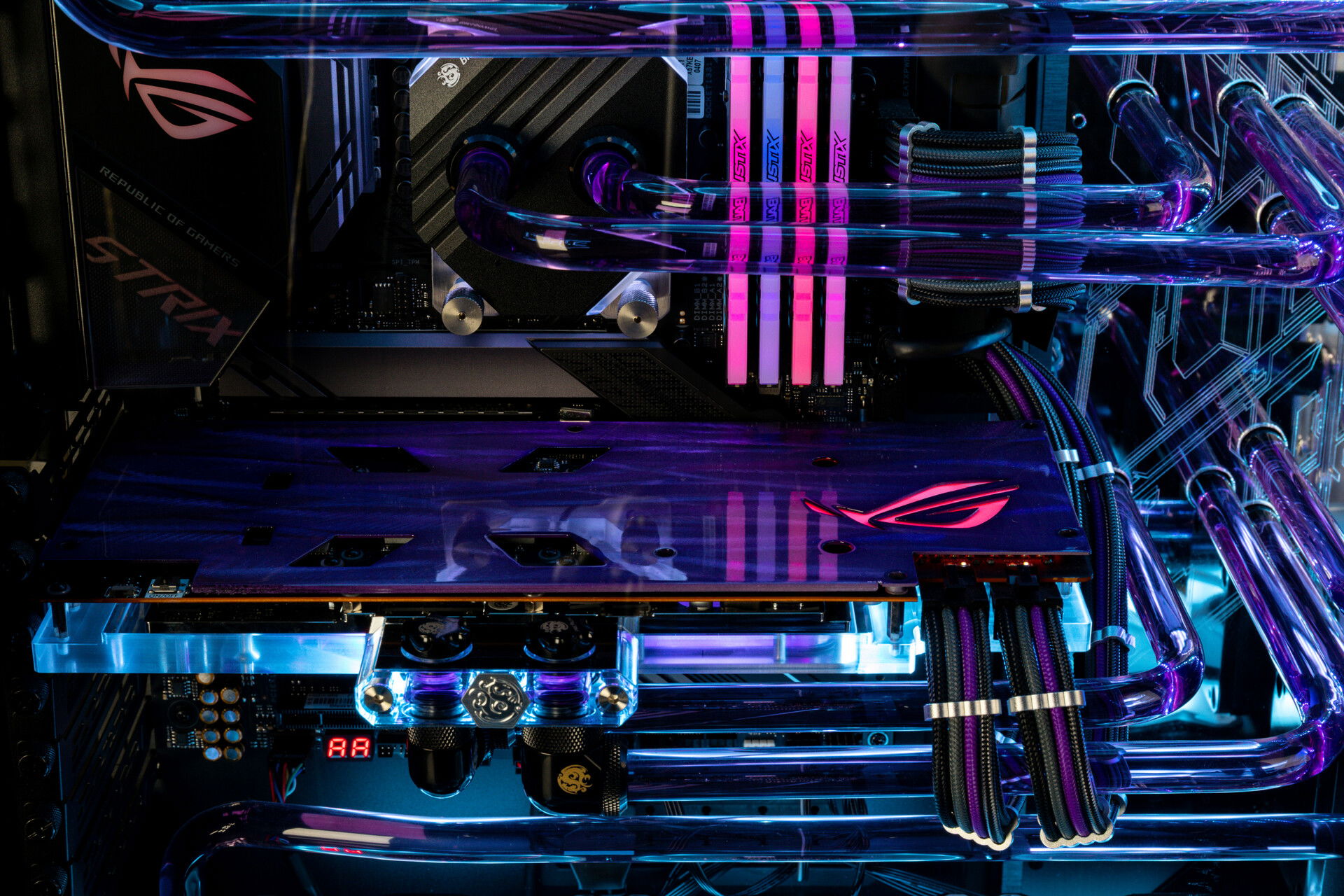 Lian Li O11 Dynamic XL ASUS Purple » builds.gg
