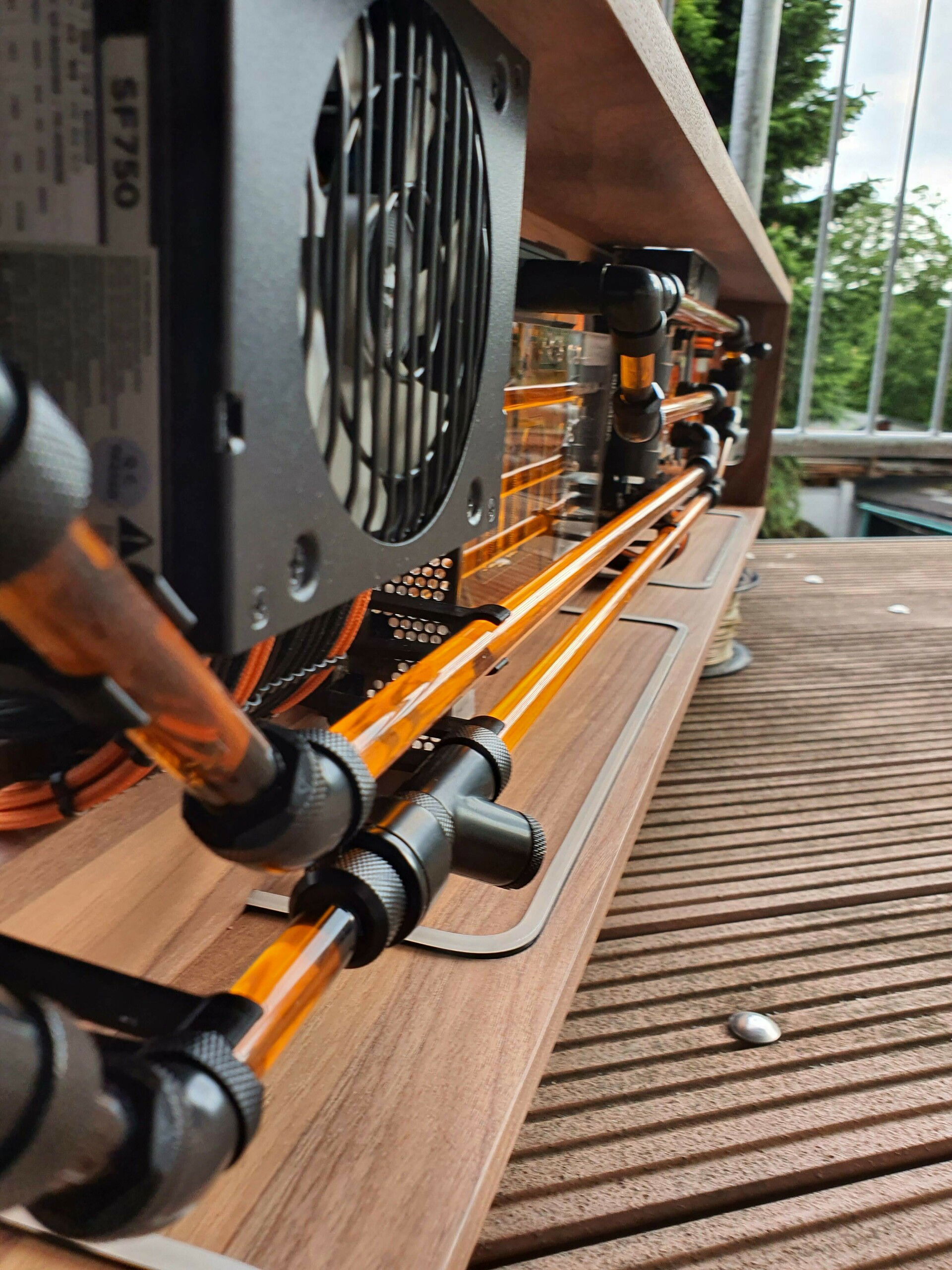 "COSK" - a wooden PC desk with a computer inside » builds.gg