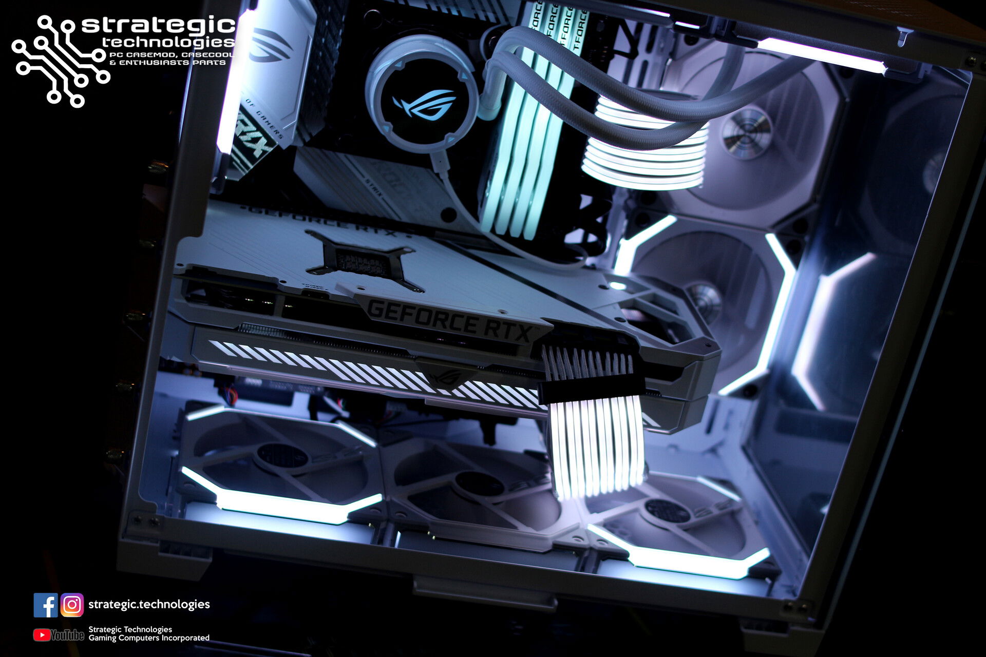 Lian Li 011 Dynamic Mini Snow X ROG White Components » builds.gg