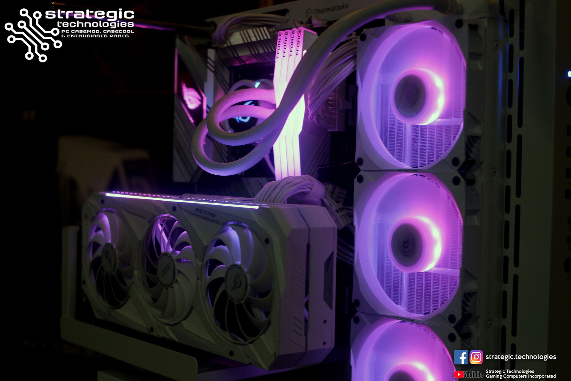 Thermaltake Core P3 Snow Edition x ASUS ROG white components » builds.gg