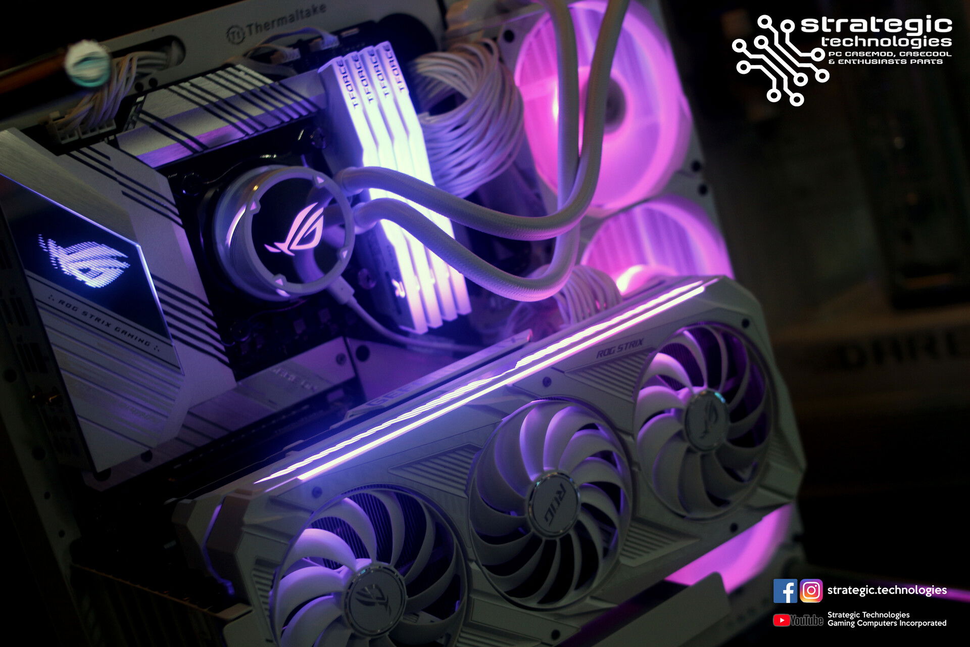 Thermaltake Core P3 Snow Edition x ASUS ROG white components » builds.gg