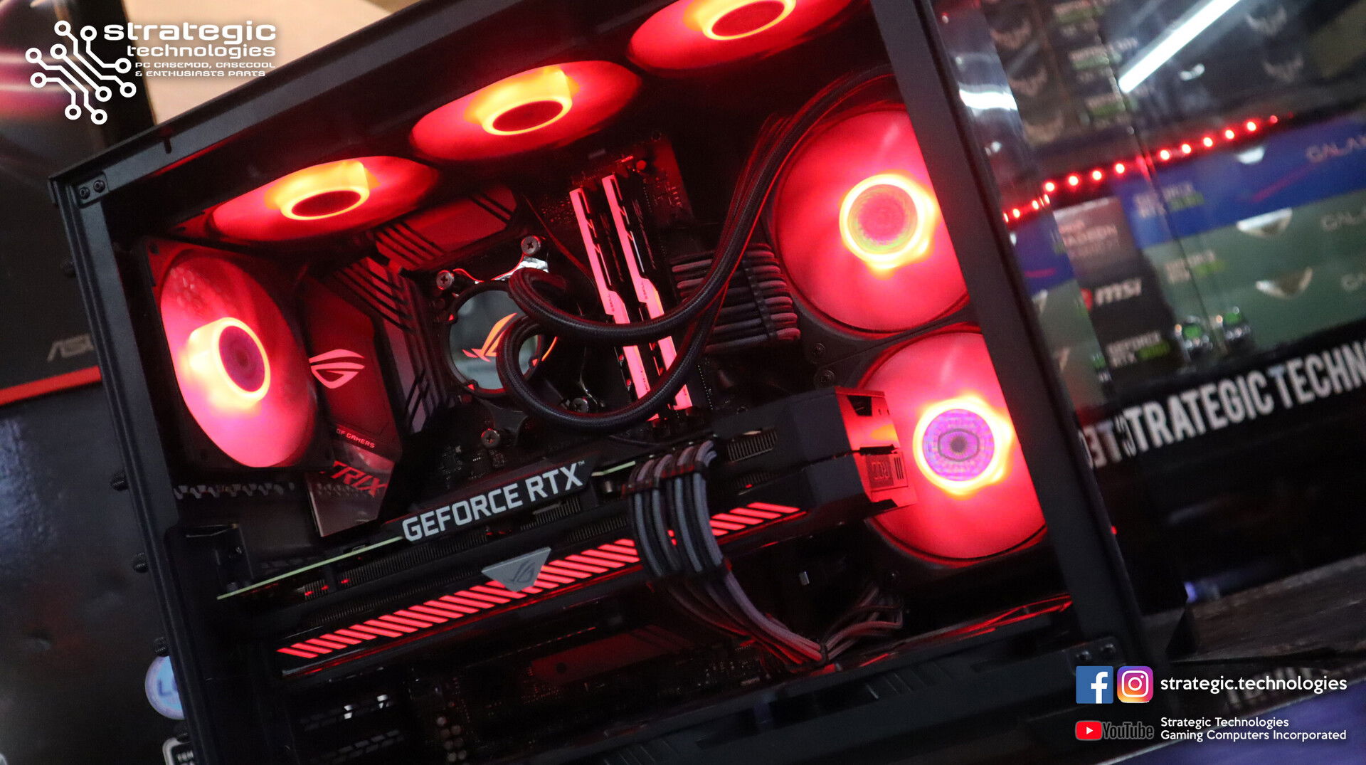 ASUS ROG Gaming PC build video inside Lian Li 011 Dynamic Mini » builds.gg