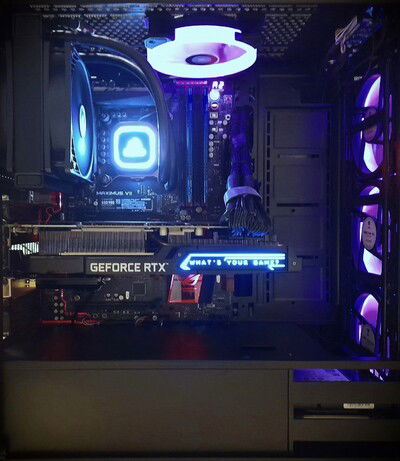 Thermaltake tower 100 custom carbon fiber panel. Dual radiator » builds.gg