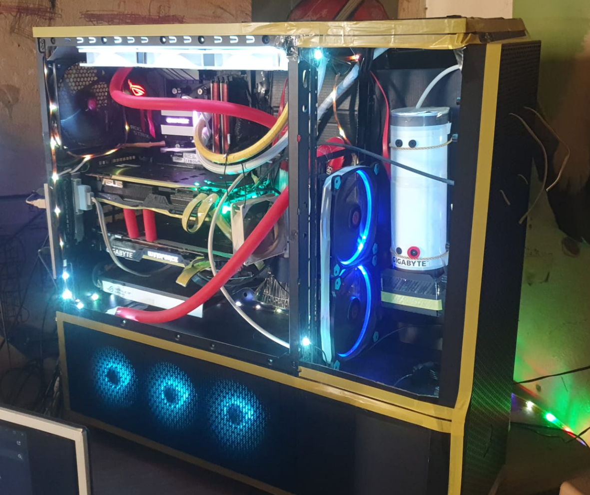 Ghetto Caselabs SMA8 well, Thermaltake Core X71TG Mod Rig » builds.gg