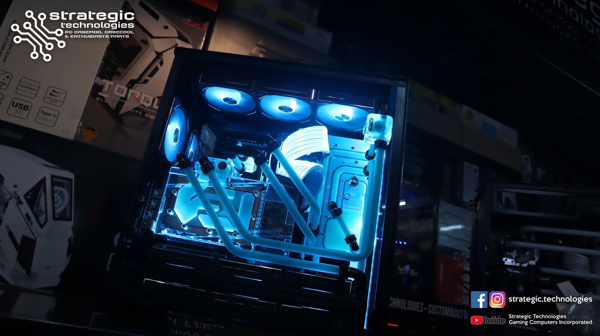 011 Dynamic XL - Teal custom liquid cooling » builds.gg