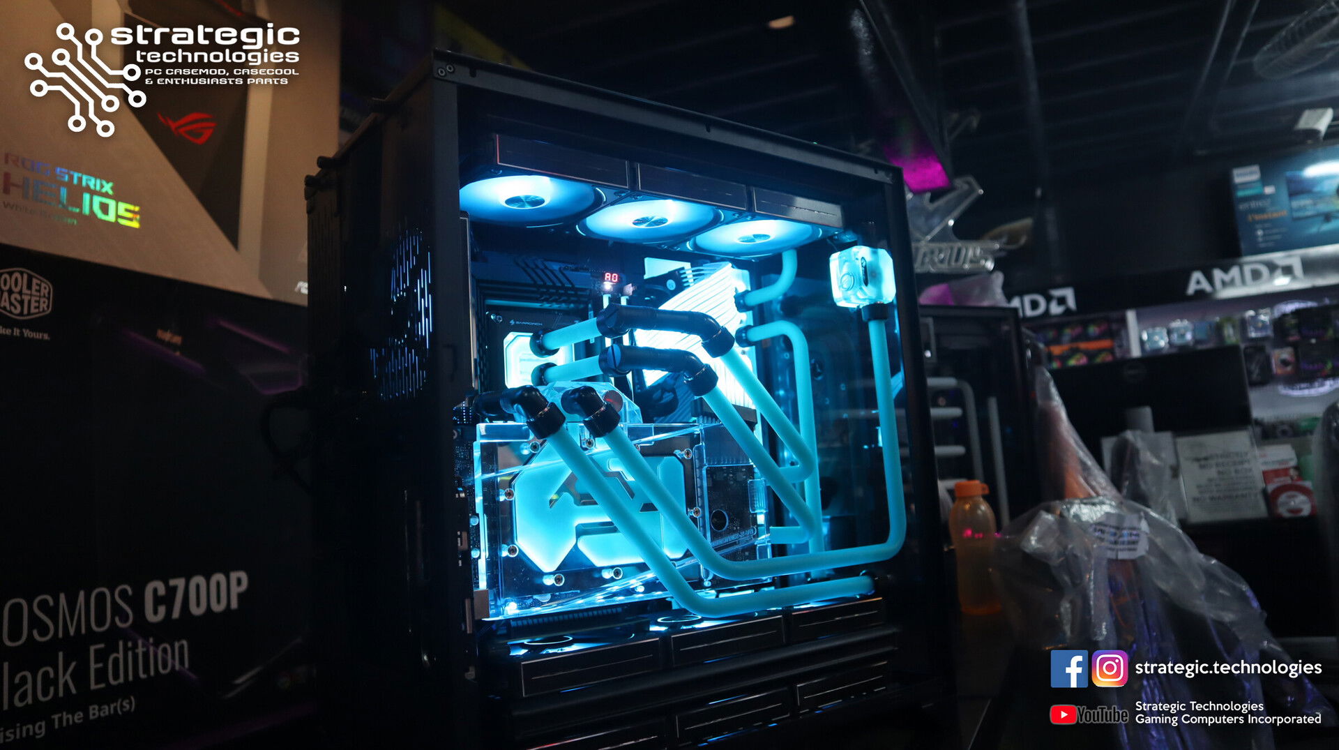 011 Dynamic XL - Teal custom liquid cooling » builds.gg