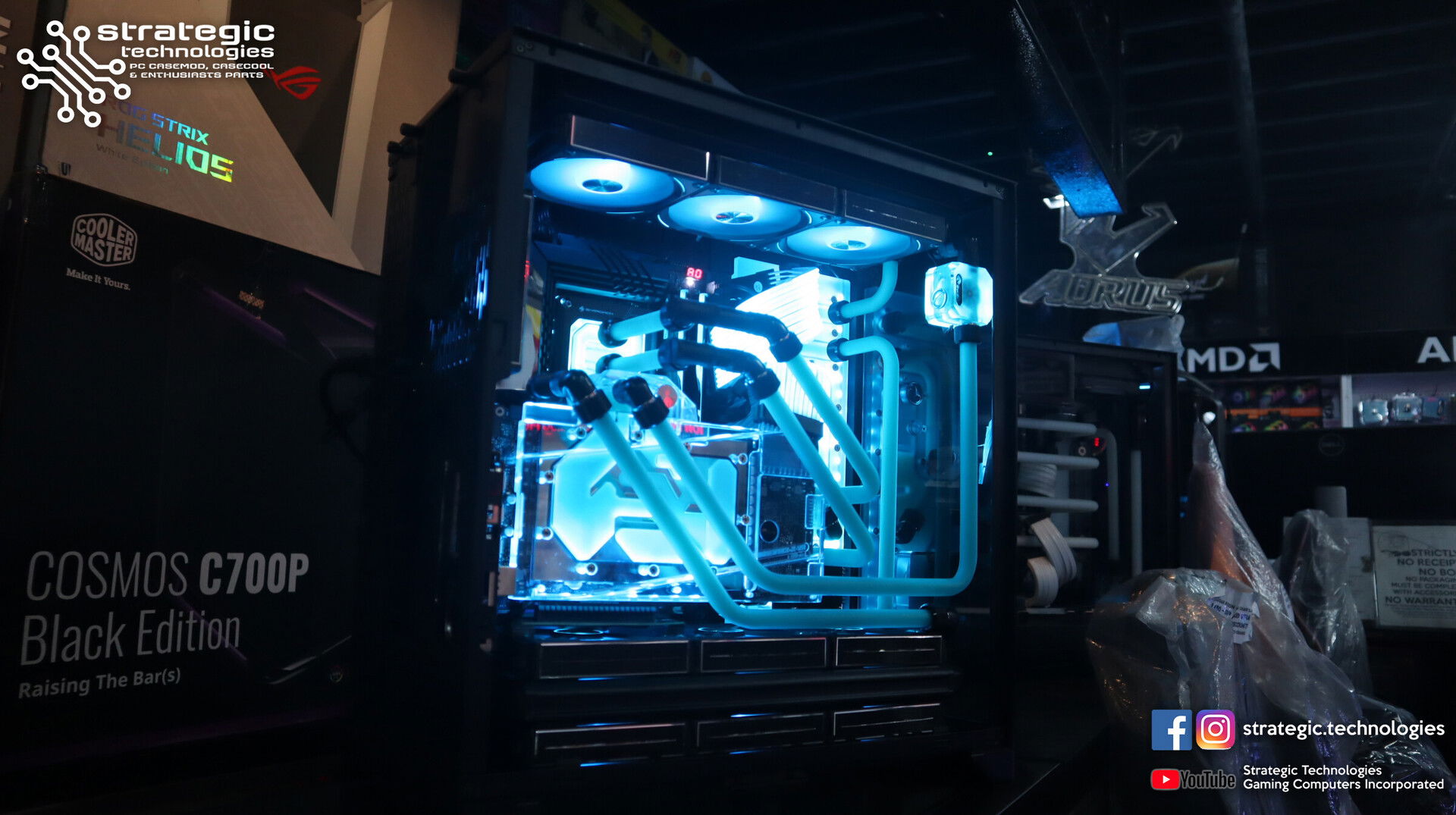011 Dynamic XL - Teal custom liquid cooling » builds.gg