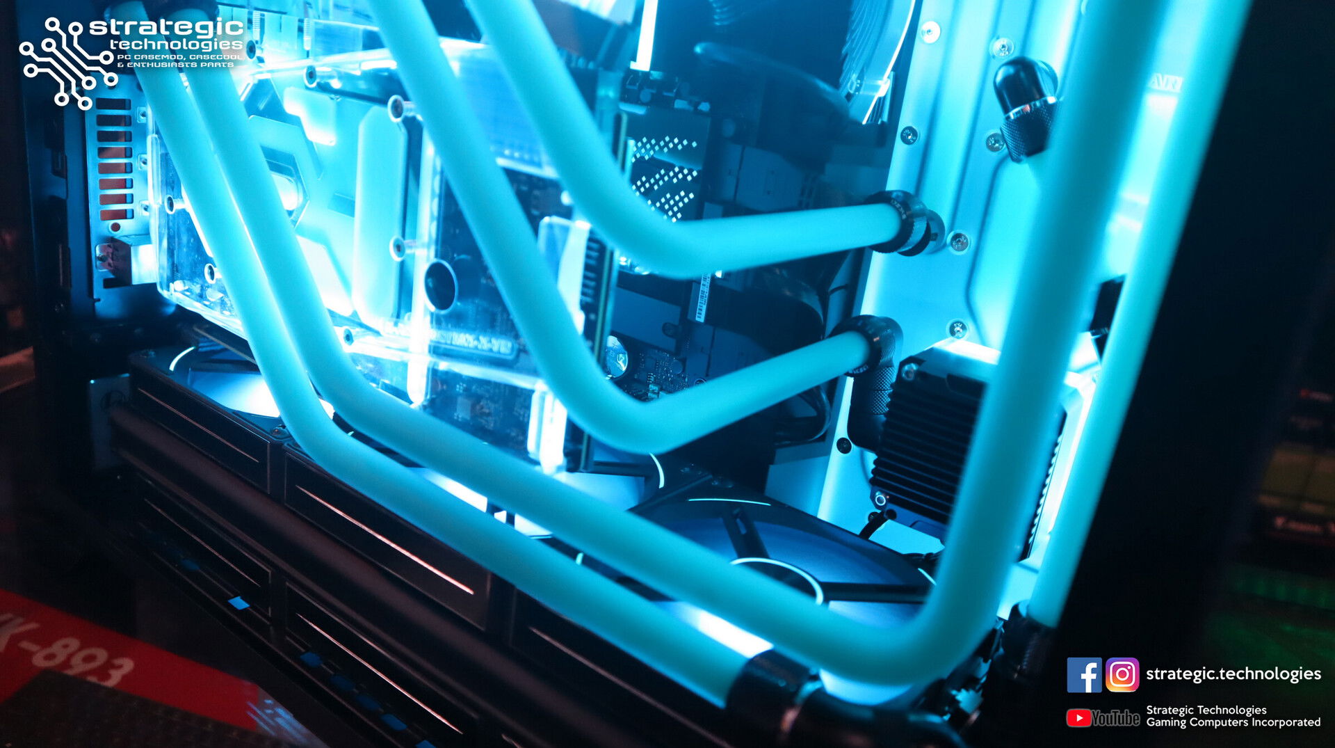 011 Dynamic XL - Teal custom liquid cooling » builds.gg