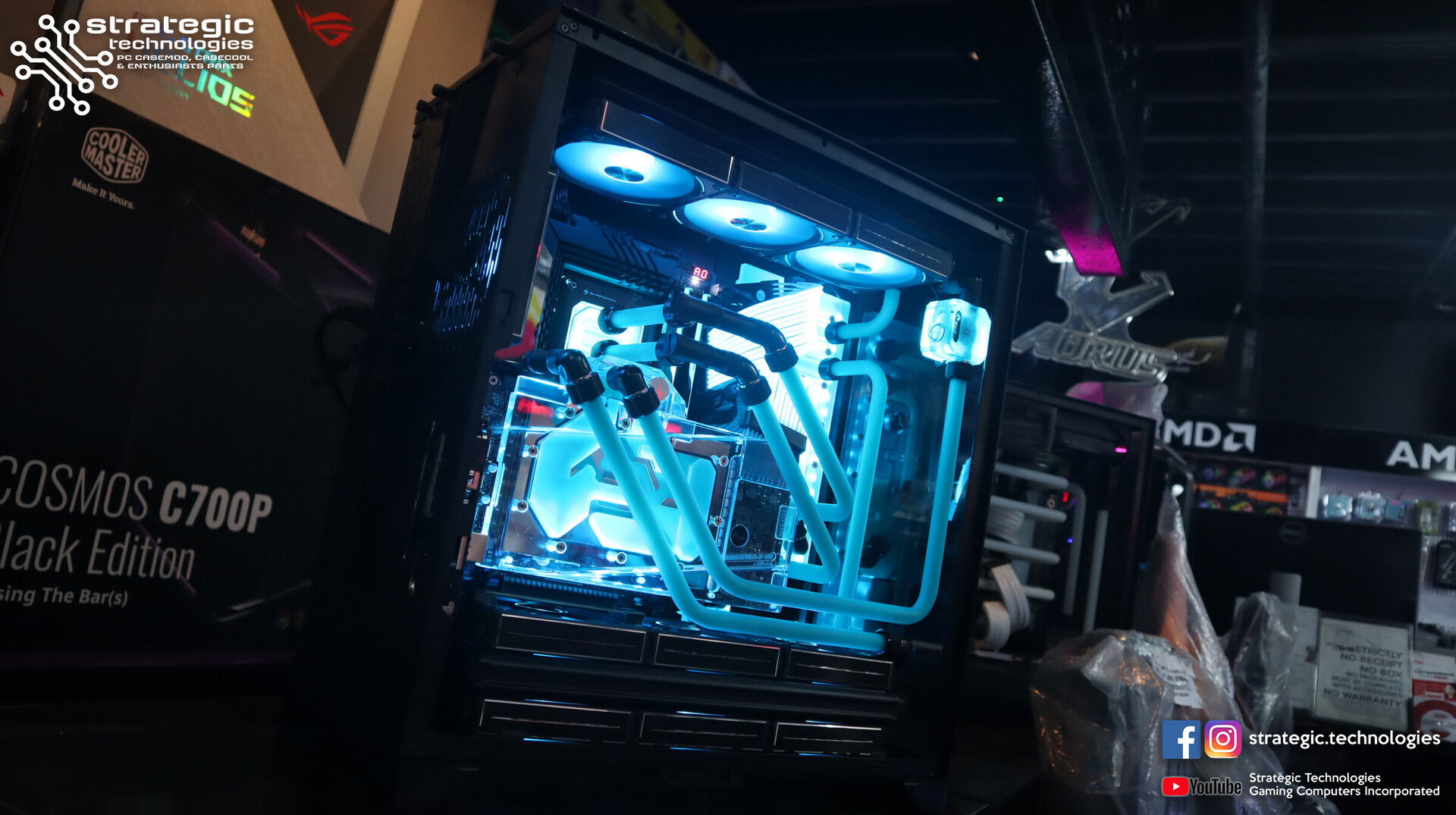 011 Dynamic XL - Teal custom liquid cooling » builds.gg