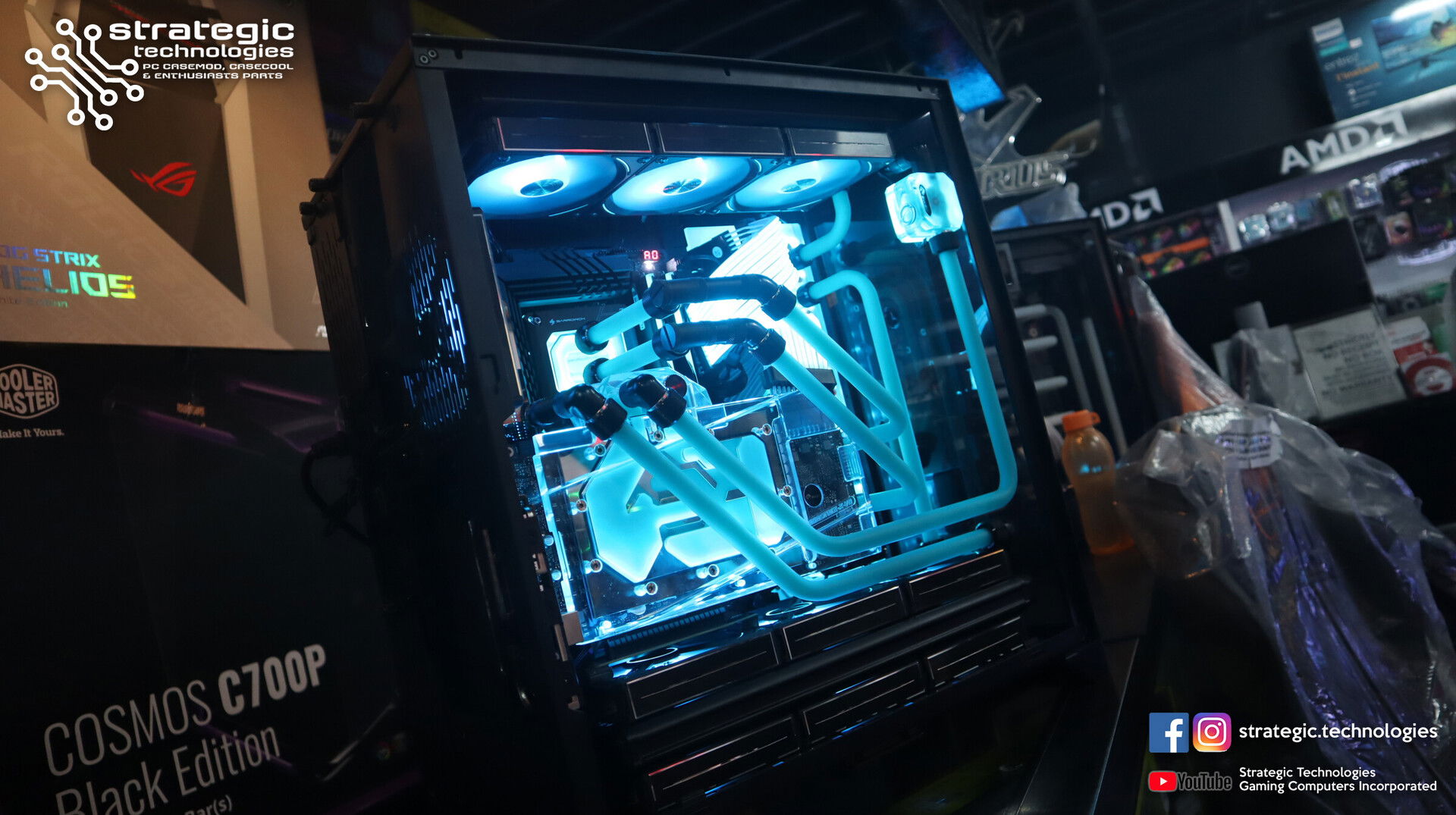 011 Dynamic XL - Teal custom liquid cooling » builds.gg