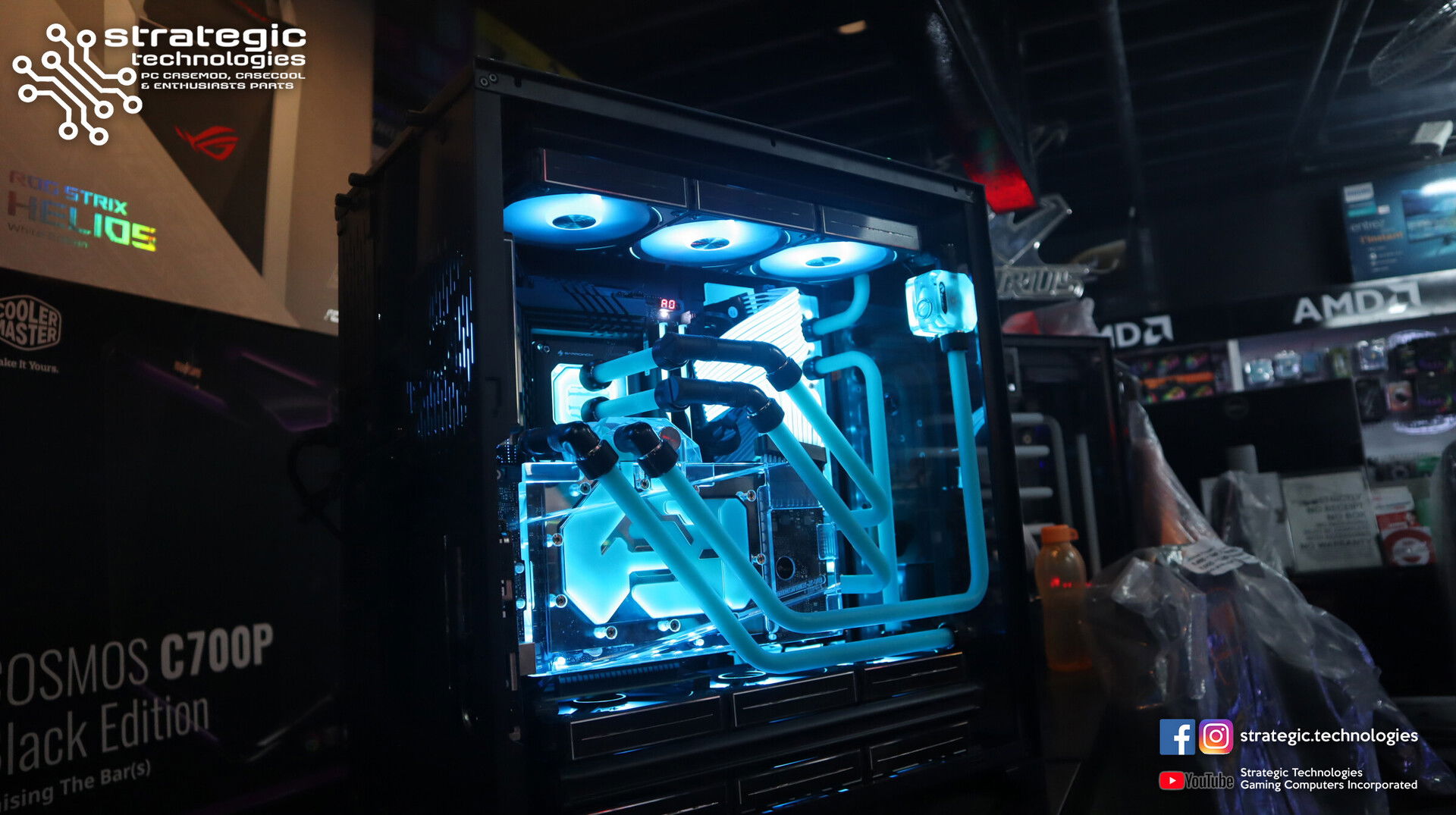 011 Dynamic XL - Teal custom liquid cooling » builds.gg