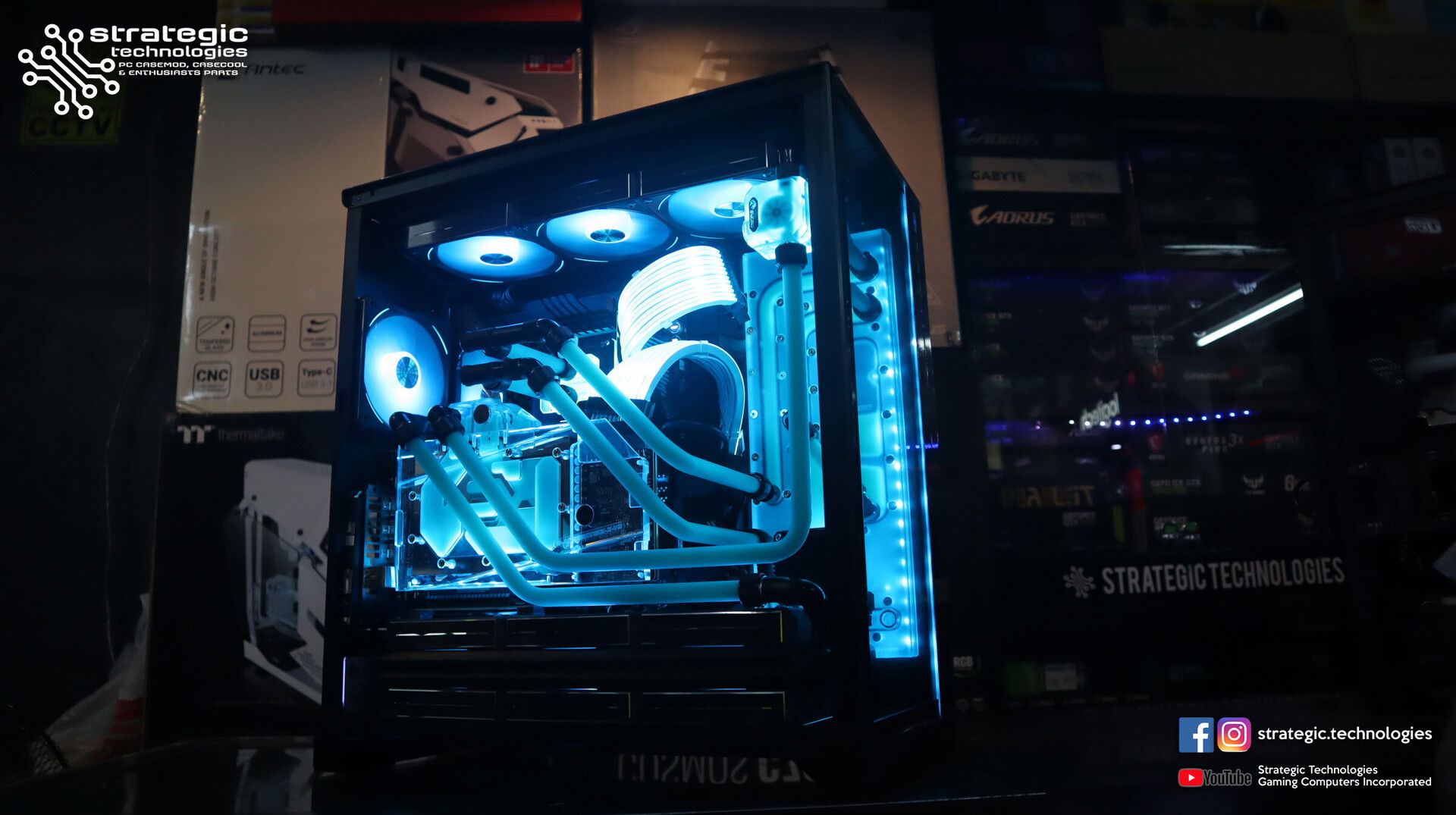 011 Dynamic XL - Teal custom liquid cooling » builds.gg