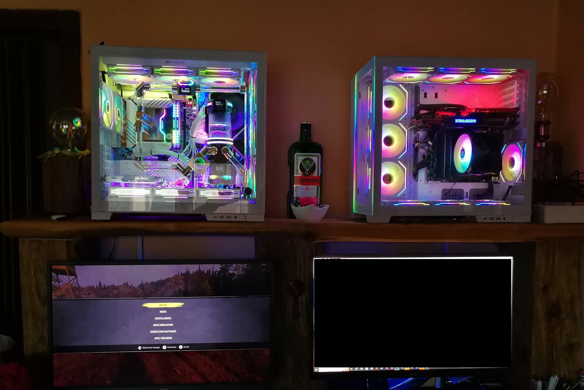 First attempts with water cooling - until now still an RGB sea of ...