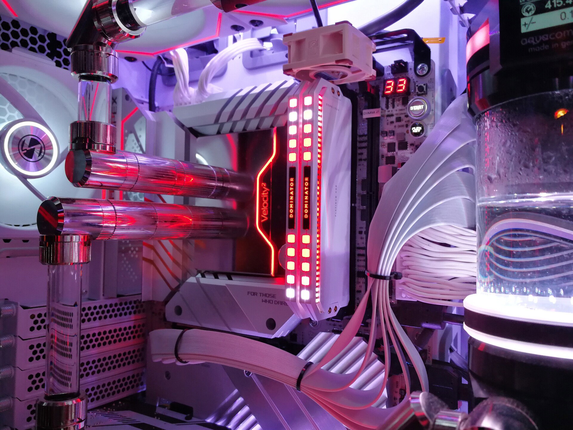 First attempts with water cooling - until now still an RGB sea of ...