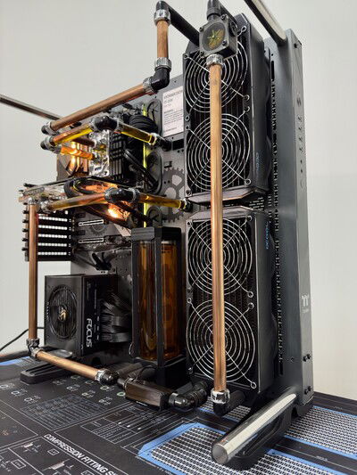 Walnut and Brass PC Case » builds.gg