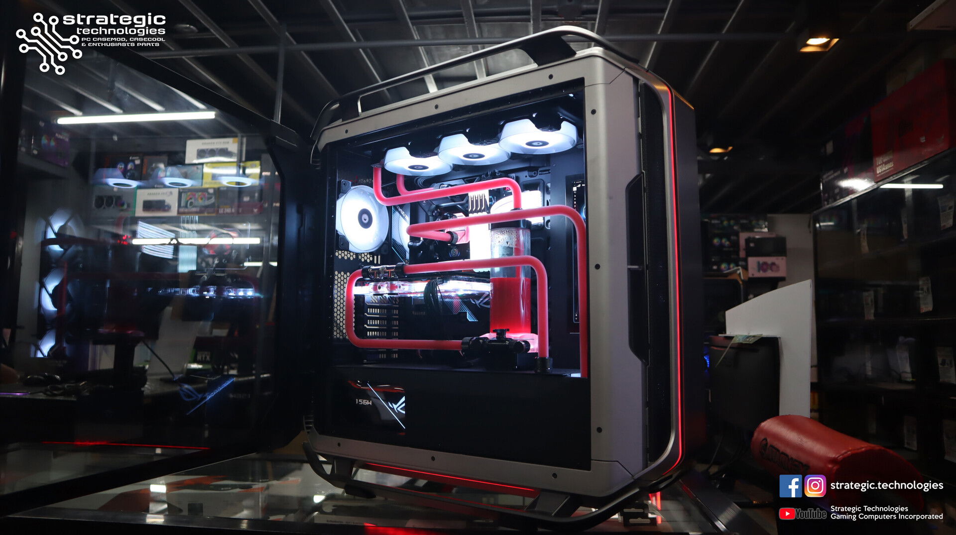 CoolerMaster Cosmos C700M with full custom liquid cooling » builds.gg