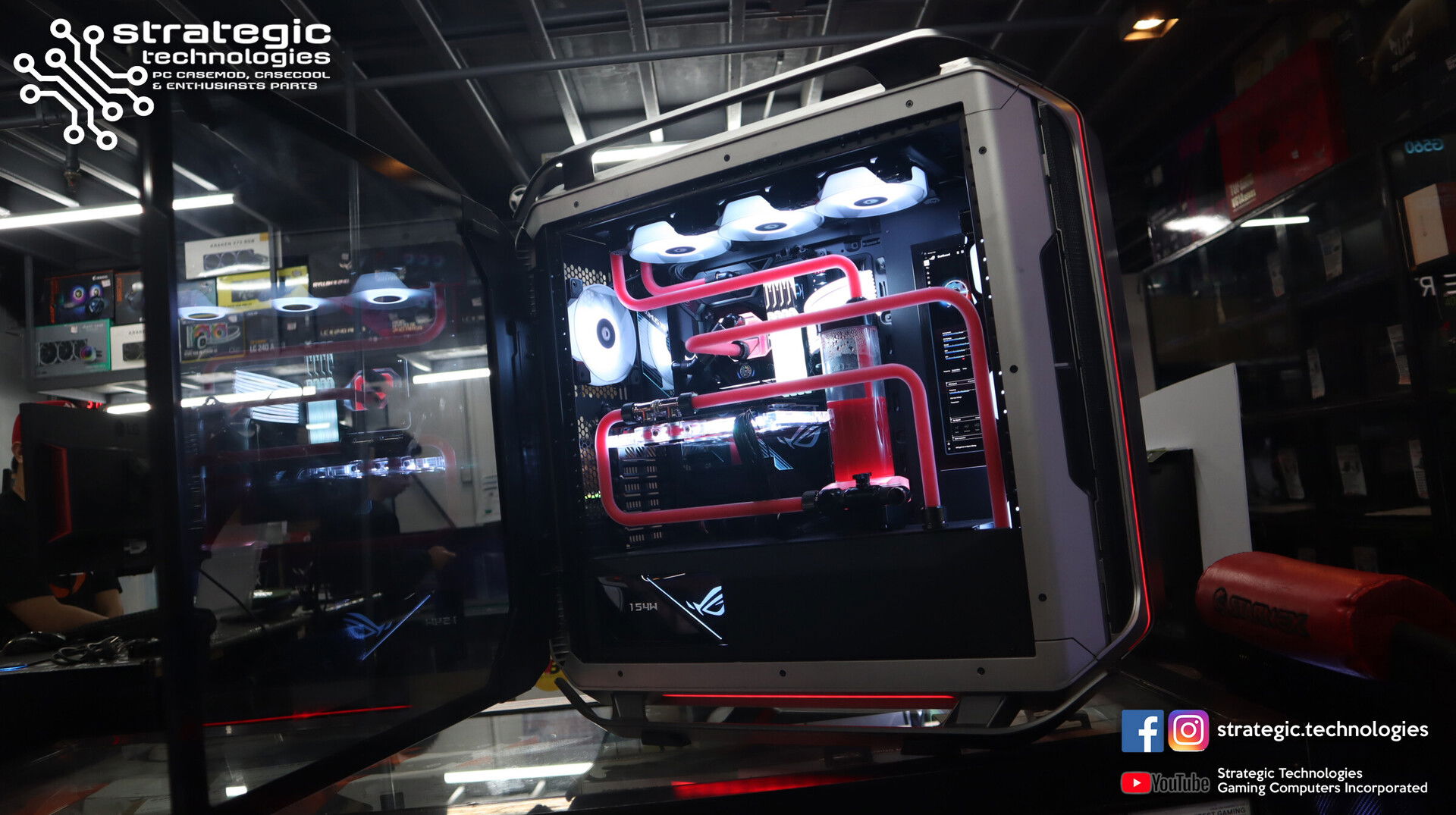 CoolerMaster Cosmos C700M with full custom liquid cooling » builds.gg