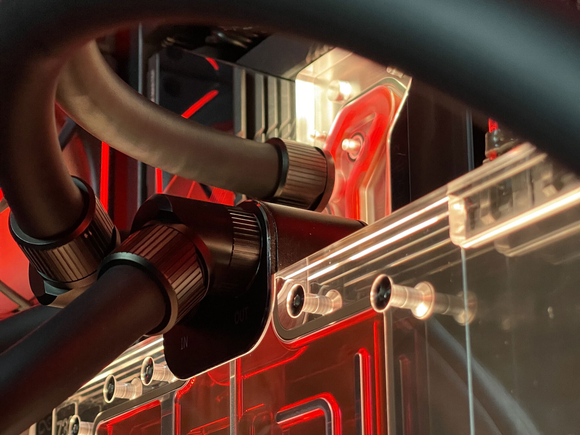 NV7 Black with EK ZMT soft tubes and Red RGB theme » builds.gg