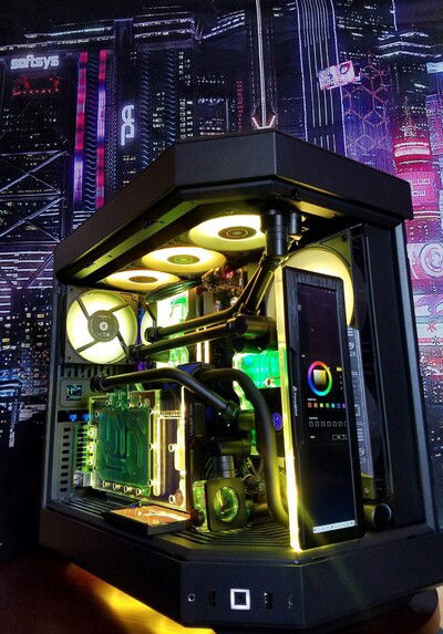 Custom Pc Build #40 "Genesis" Lian Li Dk-04 Beastly Watercooled Desk PC ...