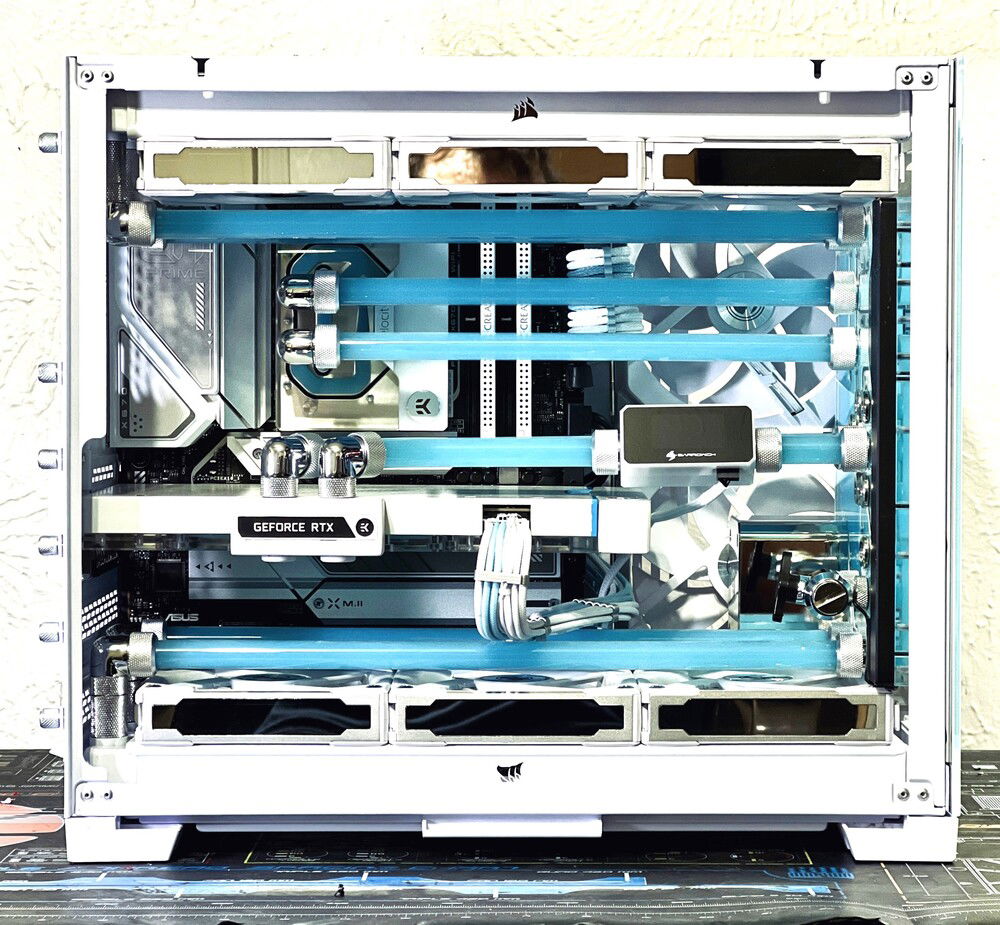 Lian Li O11D Mini with dual 360 rad custom loop » builds.gg