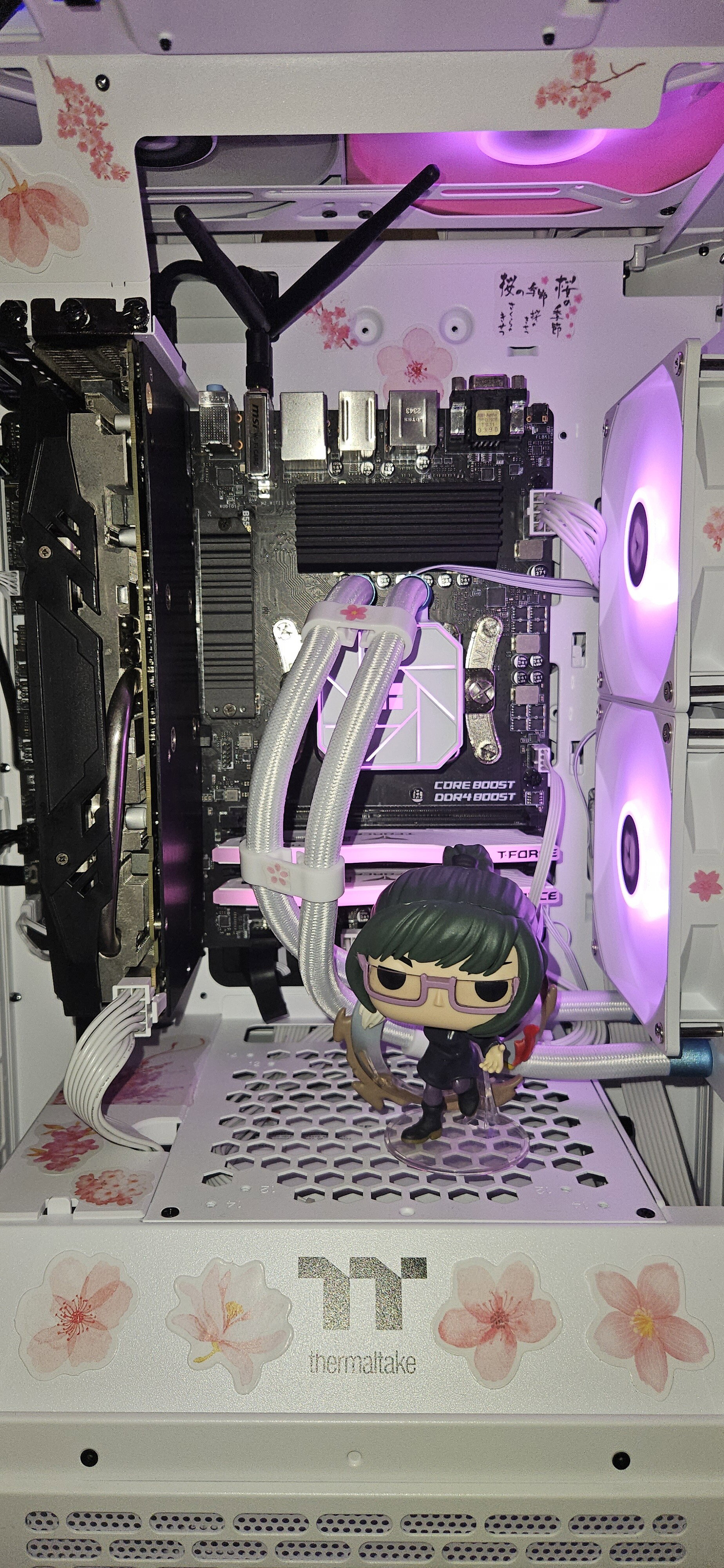 White and Pink M-ATX Thermaltake 300 Sakura » builds.gg
